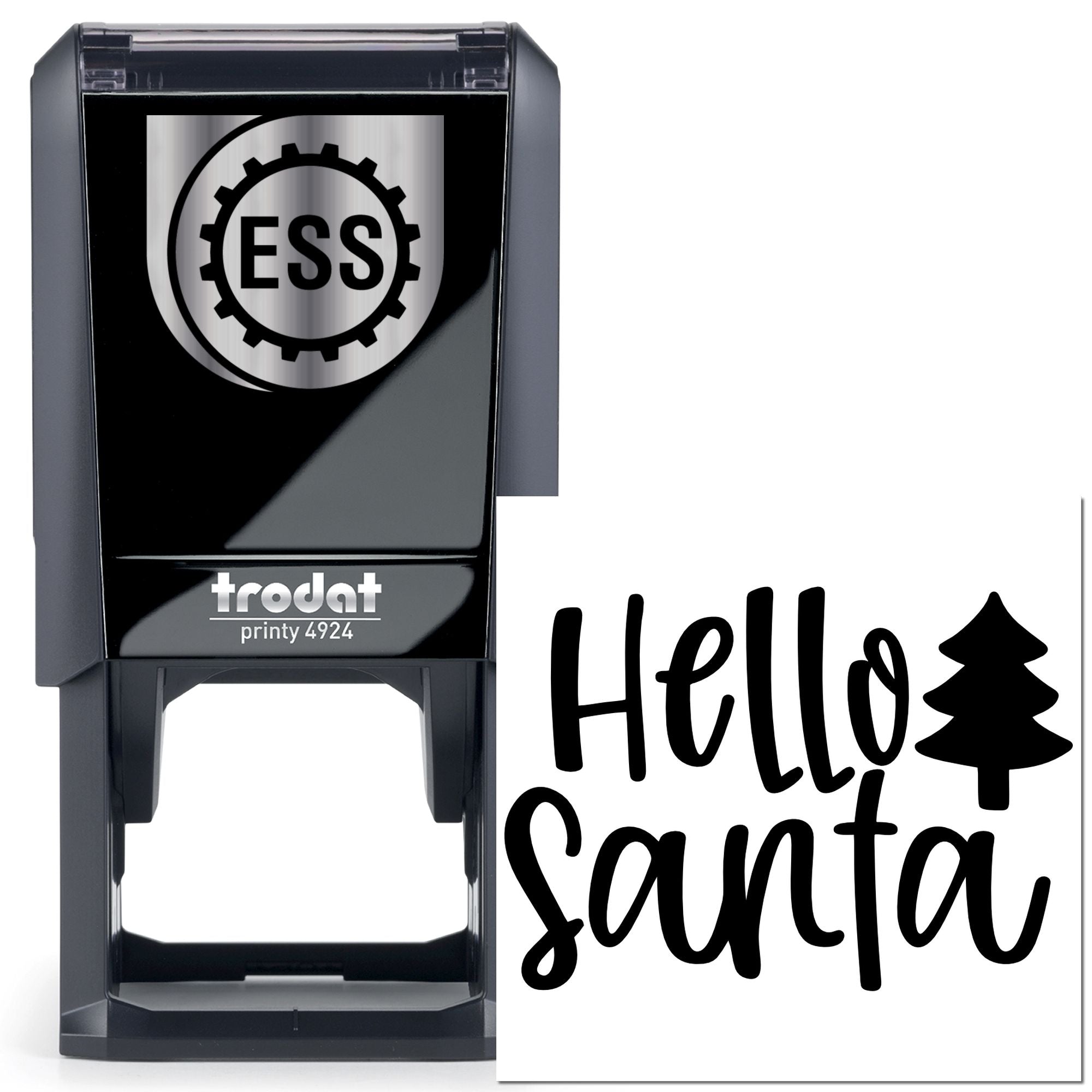 Hello Santa Self-Inking Stamp - Ideal for Holiday Cards and Small Shop ...