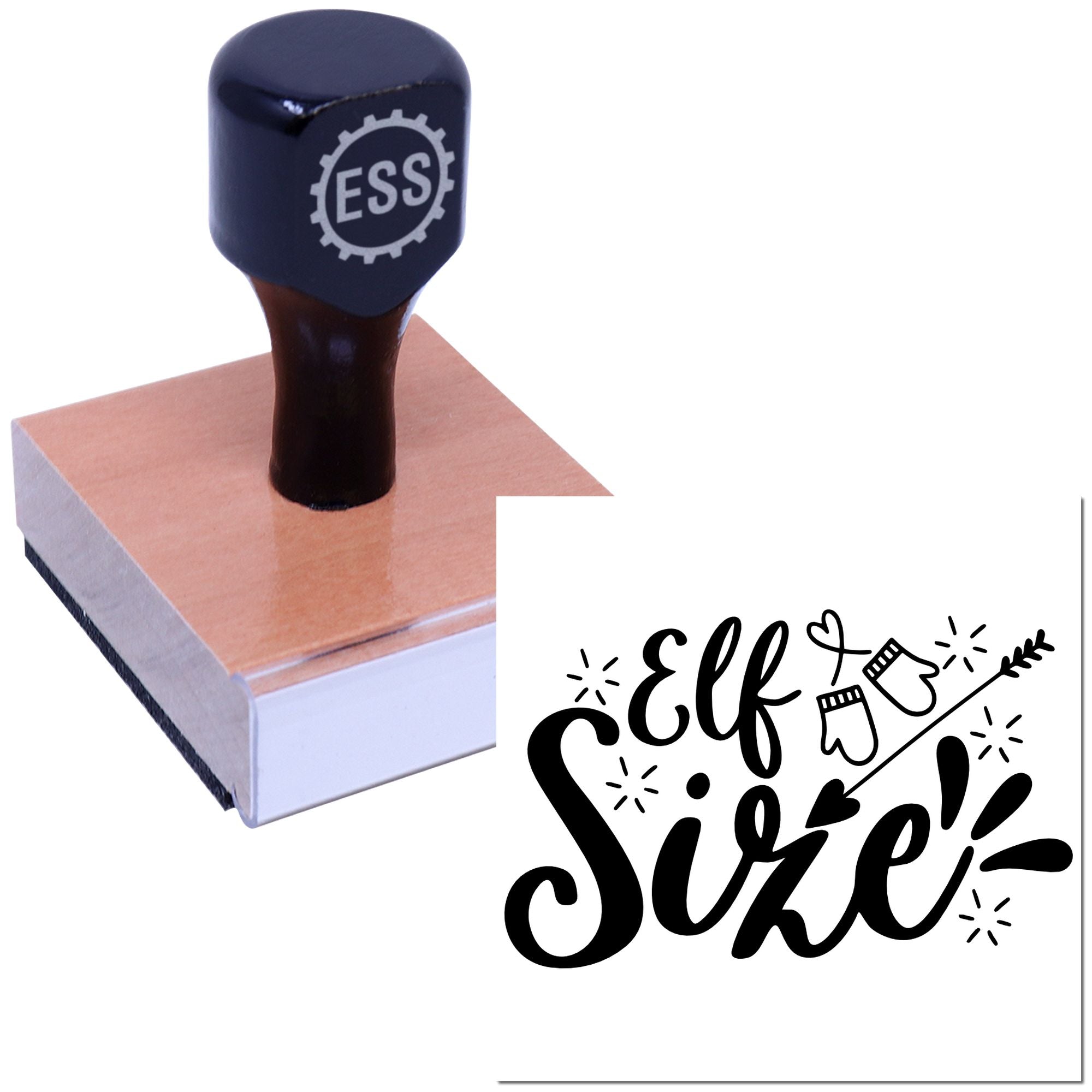 Mini Elf Rubber Stamp – Holiday Scrapbook Stamp for Card Making