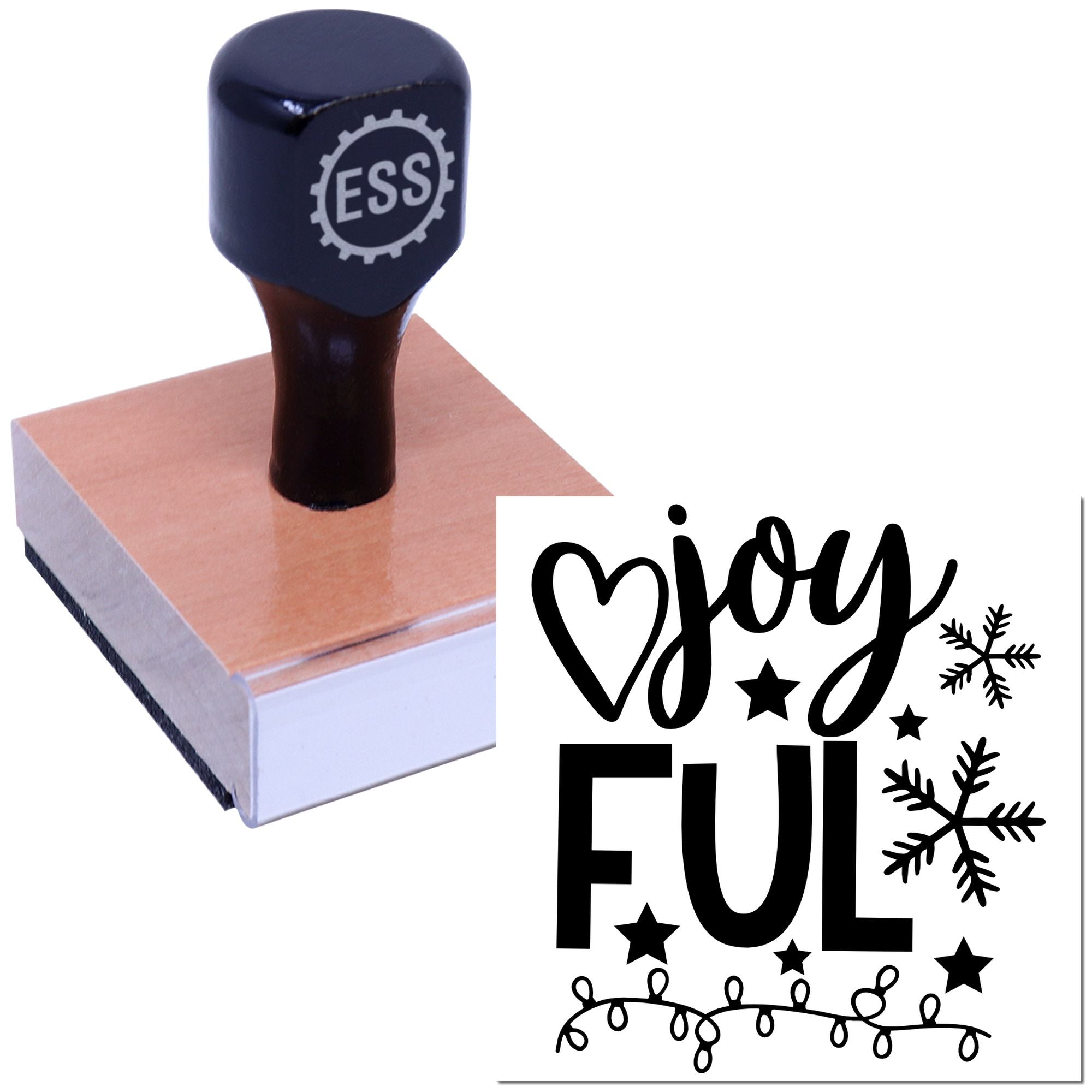 Winter Joy Sparkle Papercraft Rubber Stamp | Engineer Seal Stamps