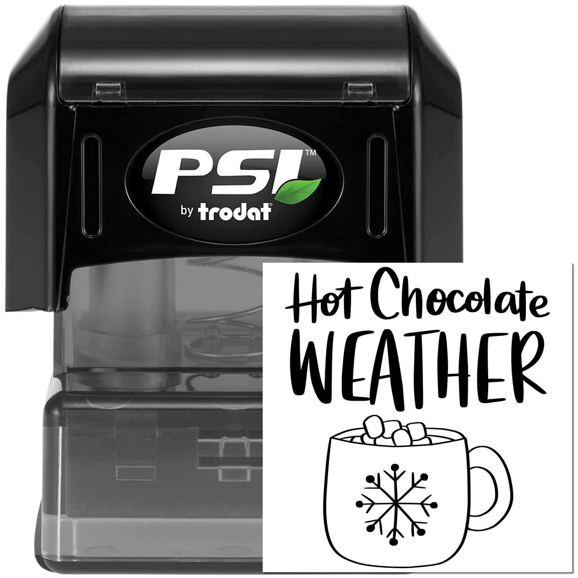 Pre-Inked Cozy Winter Drink Stamp for Seasonal Handmade Card Stamp Crafts