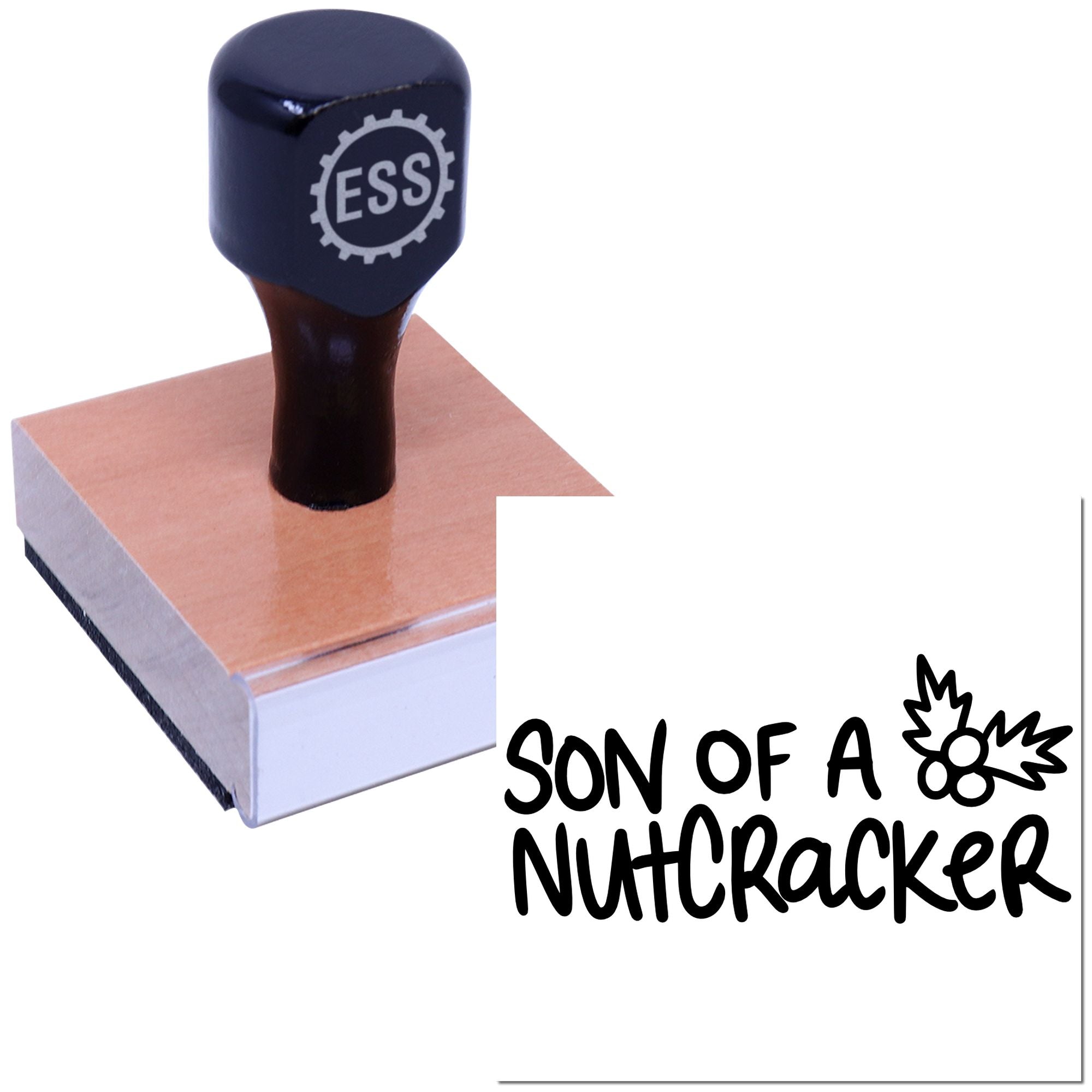 Nutcracker Pun Stamp – Holiday Scrapbook Rubber Stamp for DIY Card Making