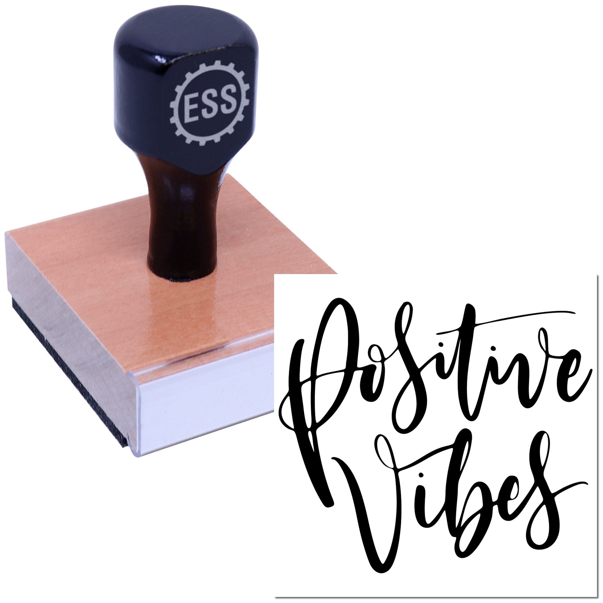 Uplifting Handwritten Typography Paper Goods Rubber Stamp | Engineer ...