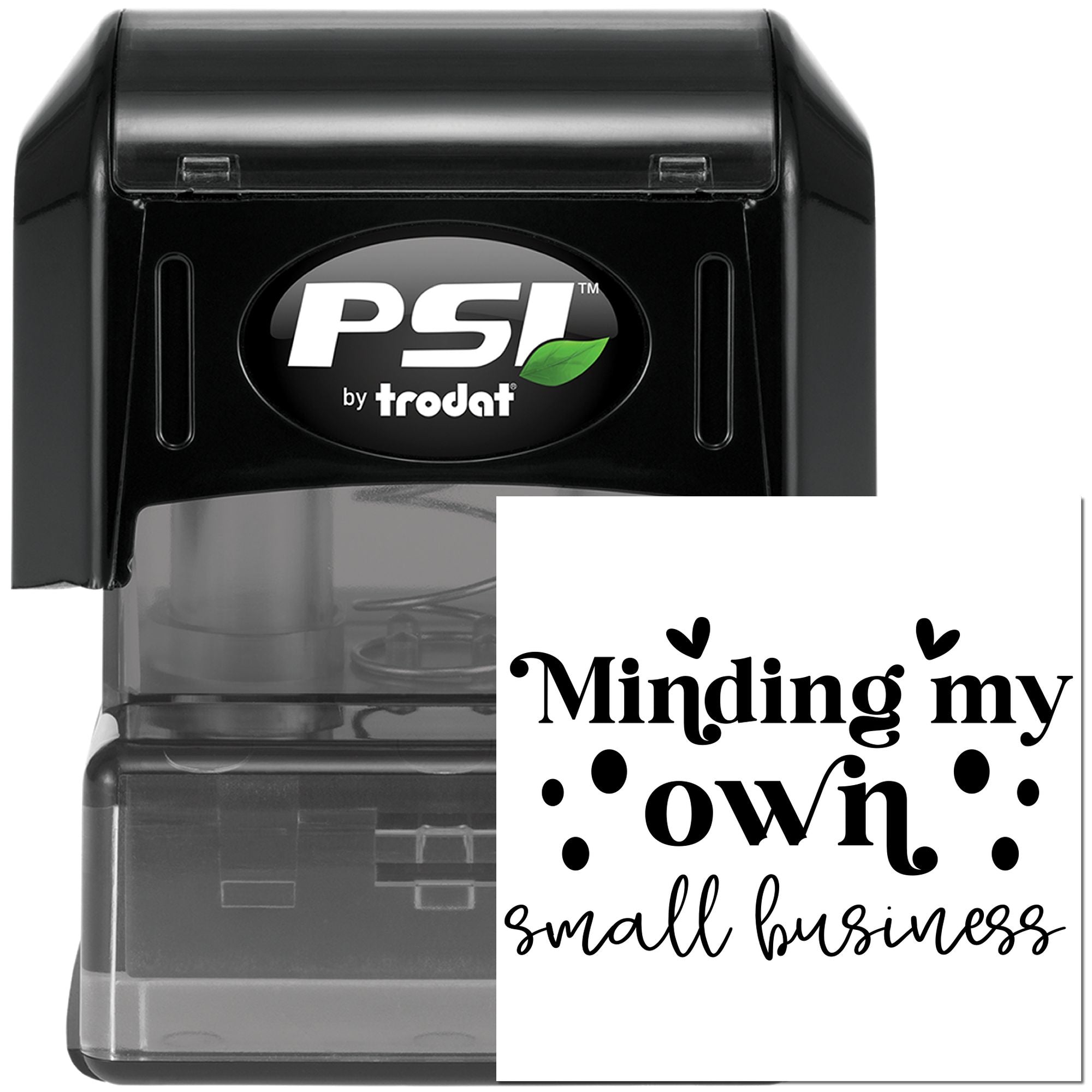 Pre-Inked Minding My Own Postcard Stamp | Engineer Seal Stamps