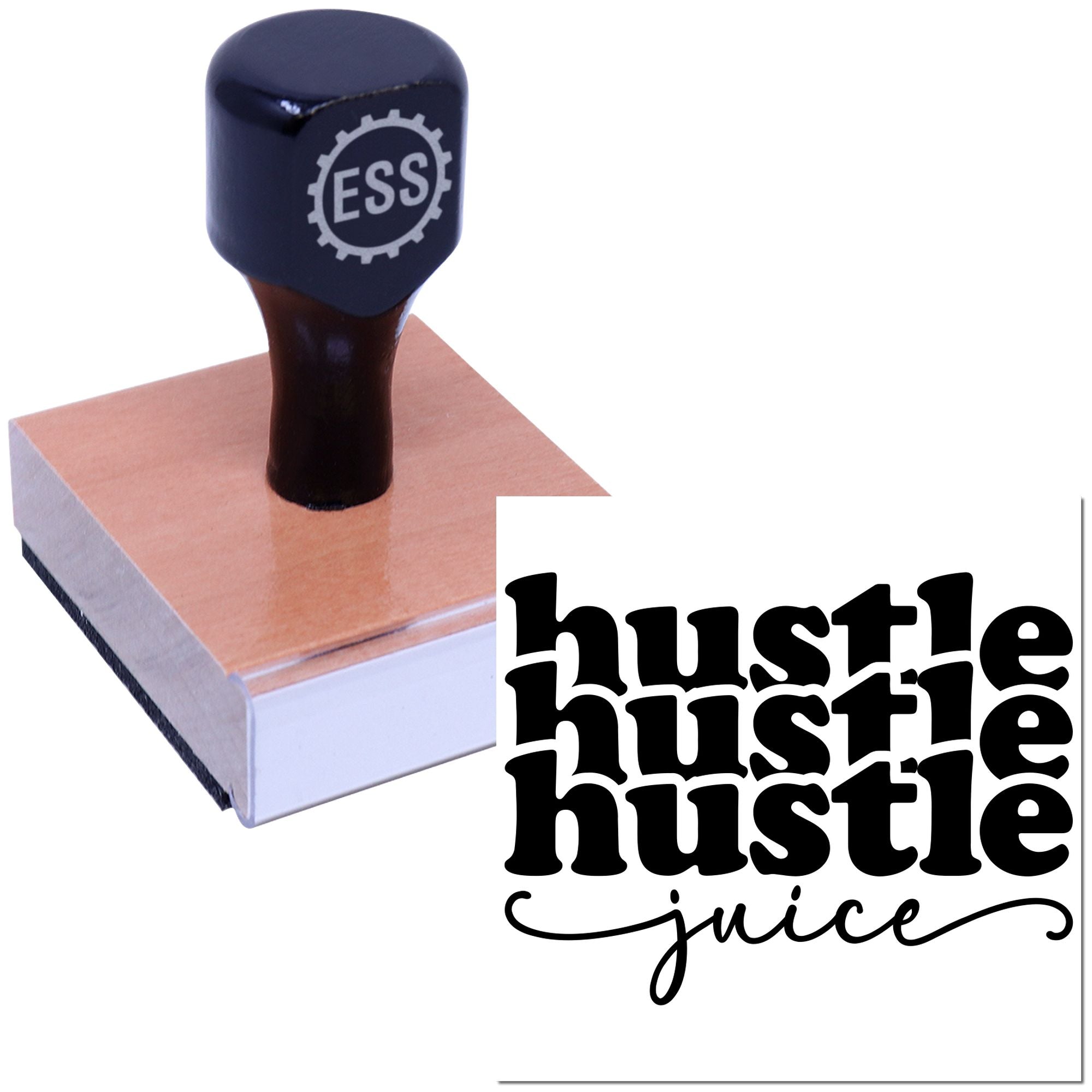 Triple Hustle Fuel Motivational Sentiment Stamp – Papercraft Rubber ...