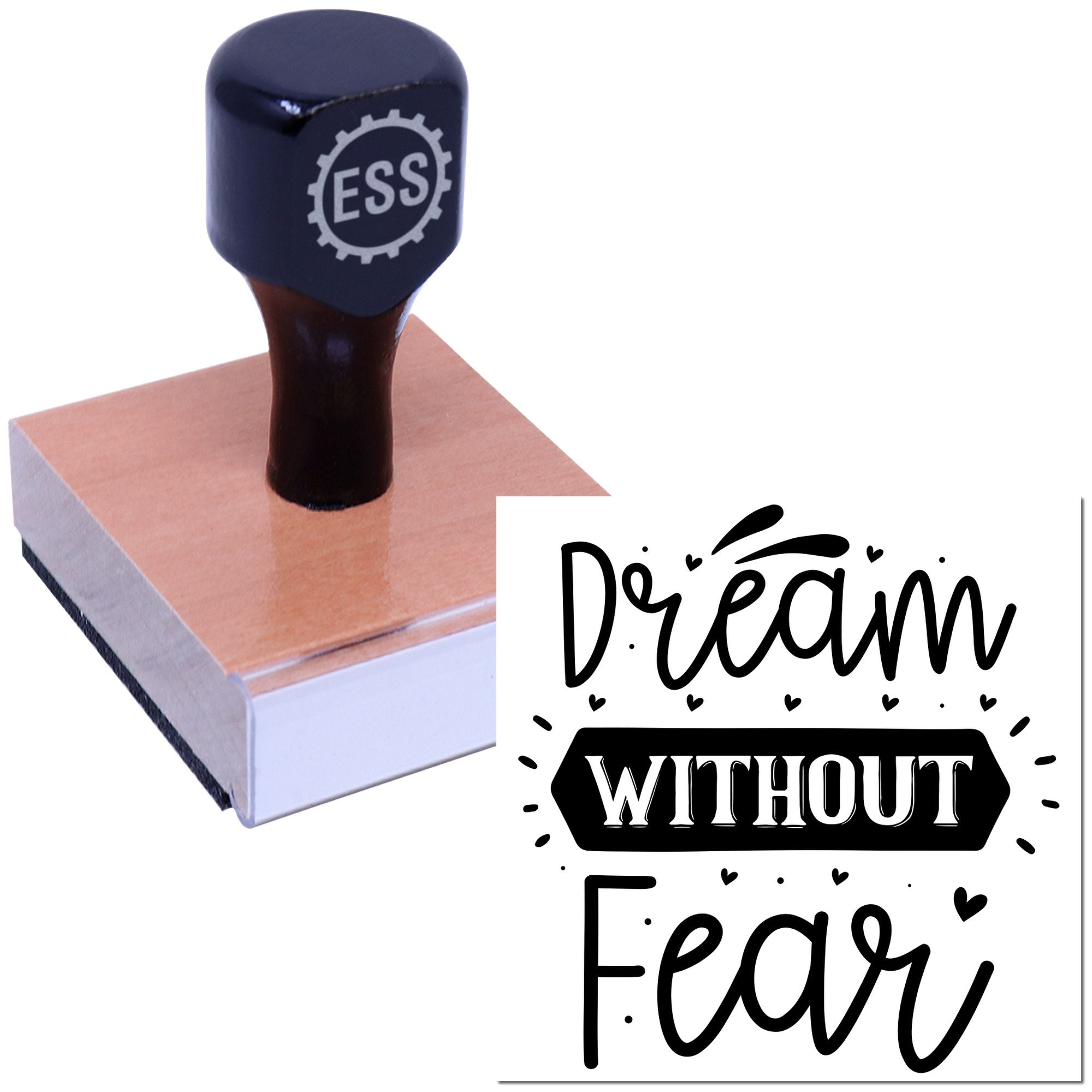 Fearless Dream Inspirational Typography Stamp - Cardmaking Sentiment ...