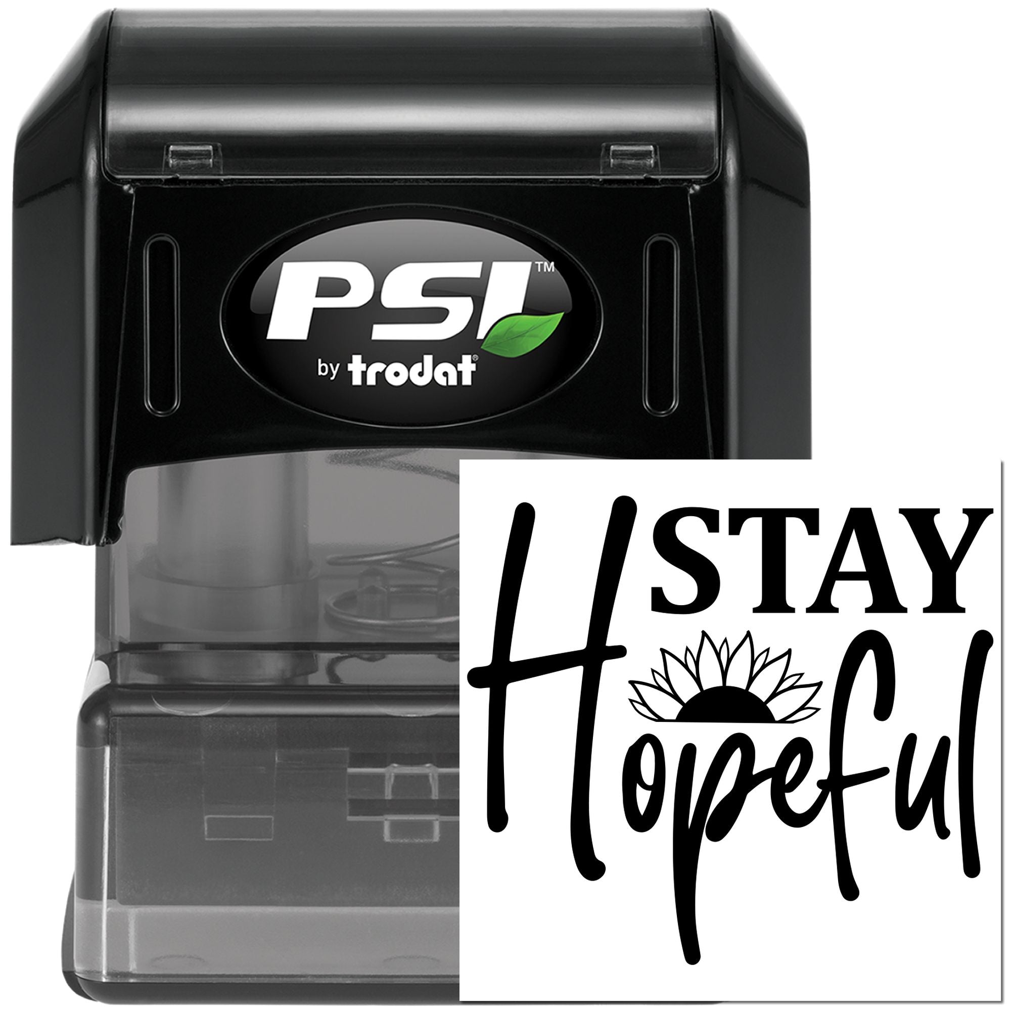 Pre-Inked Stay Hopeful Stamp, Uplifting Insert Stamp for Card Makers