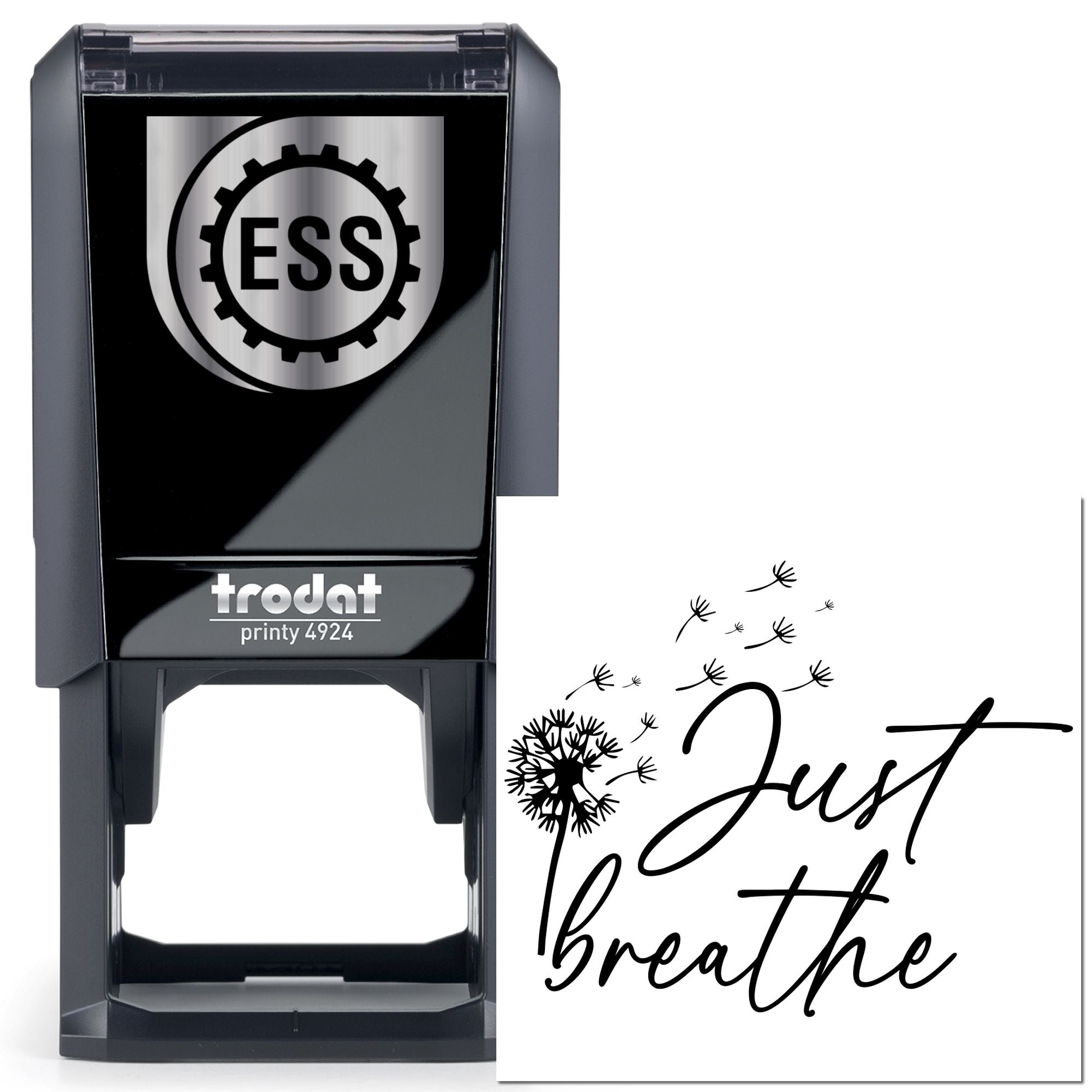 Self-Inking Just Breathe Scrapbooking Stamp | Engineer Seal Stamps