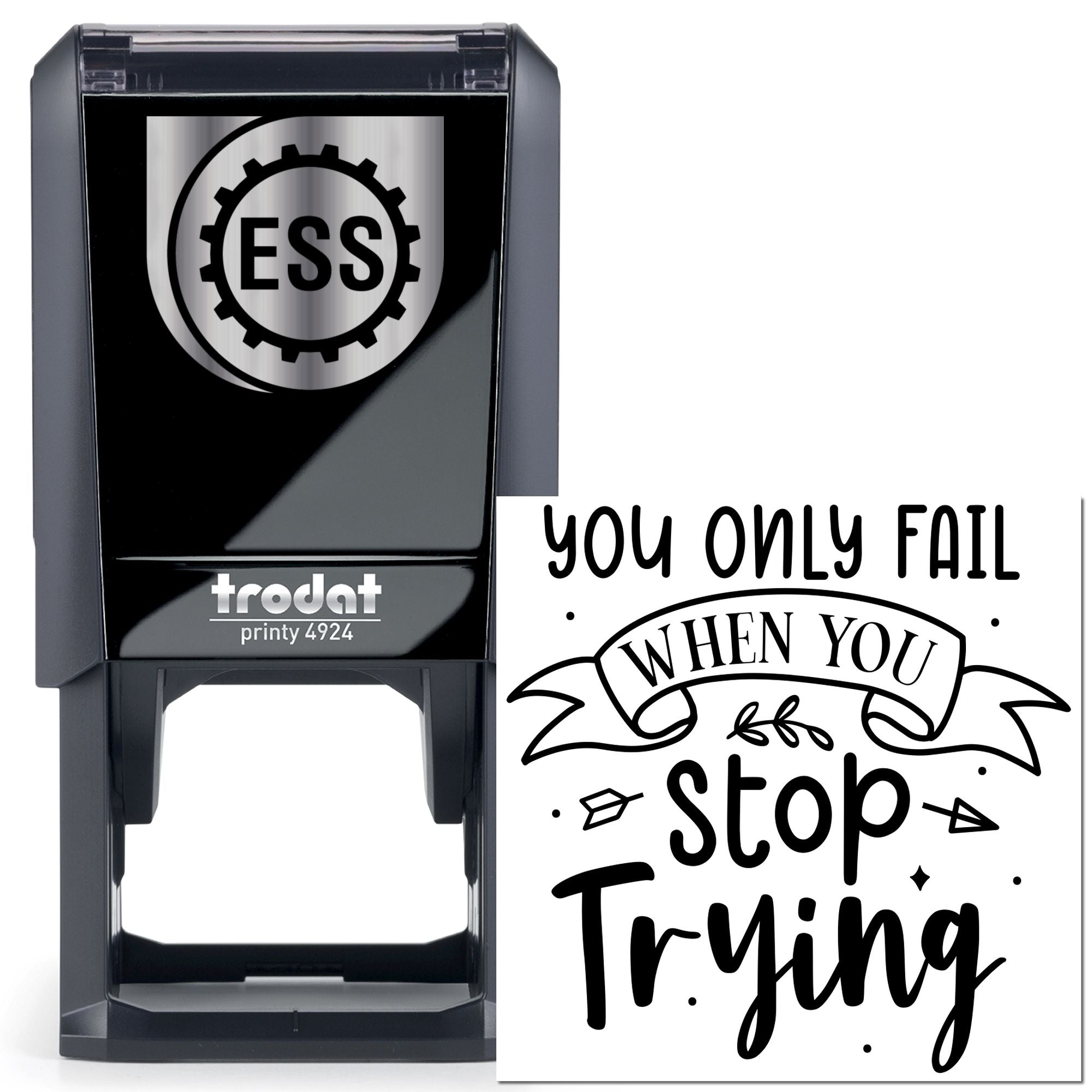 Keep Trying Stamp - Self-Inking Paper Craft Stamp for Teachers and ...