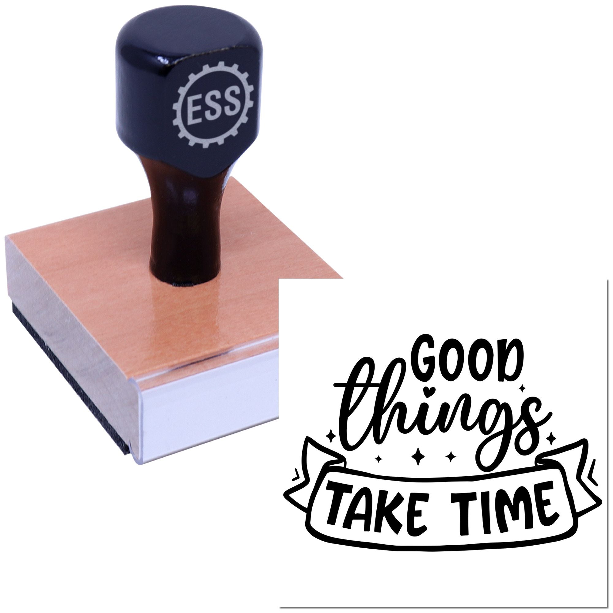 Time Nurtures Growth Journaling Rubber Stamp | Engineer Seal Stamps