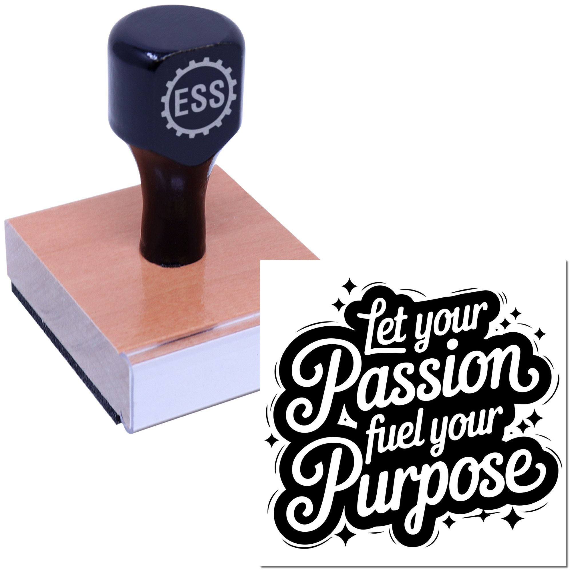 Passion Fuels Purpose Motivational Rubber Stamp for Craft-Fair Greeting ...