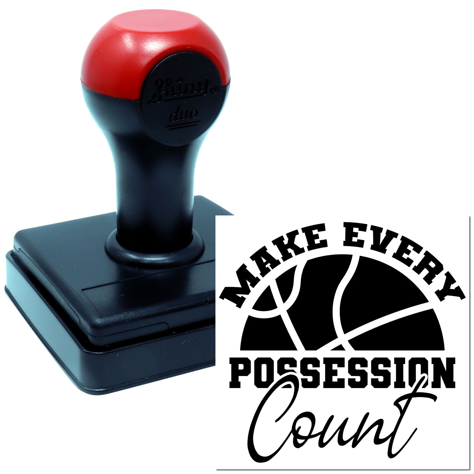 Duo Possession-Count Poster Hand Stamp Youth Basketball Coaching Aid
