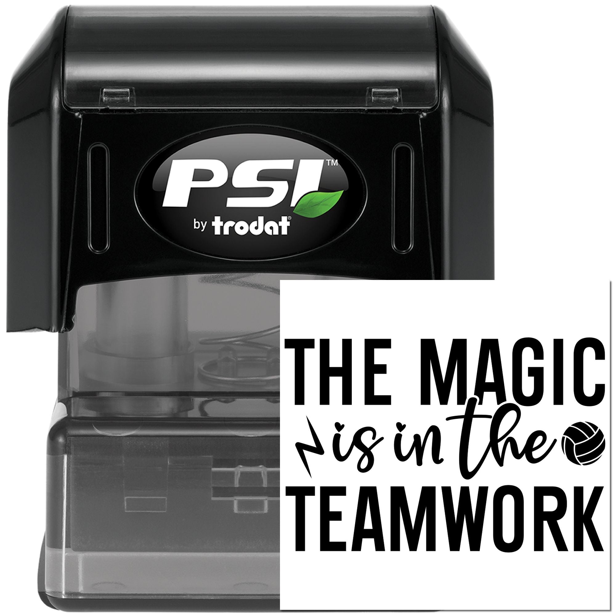 Pre-Inked Magic In Teamwork Place Card Stamp for Corporate Team ...