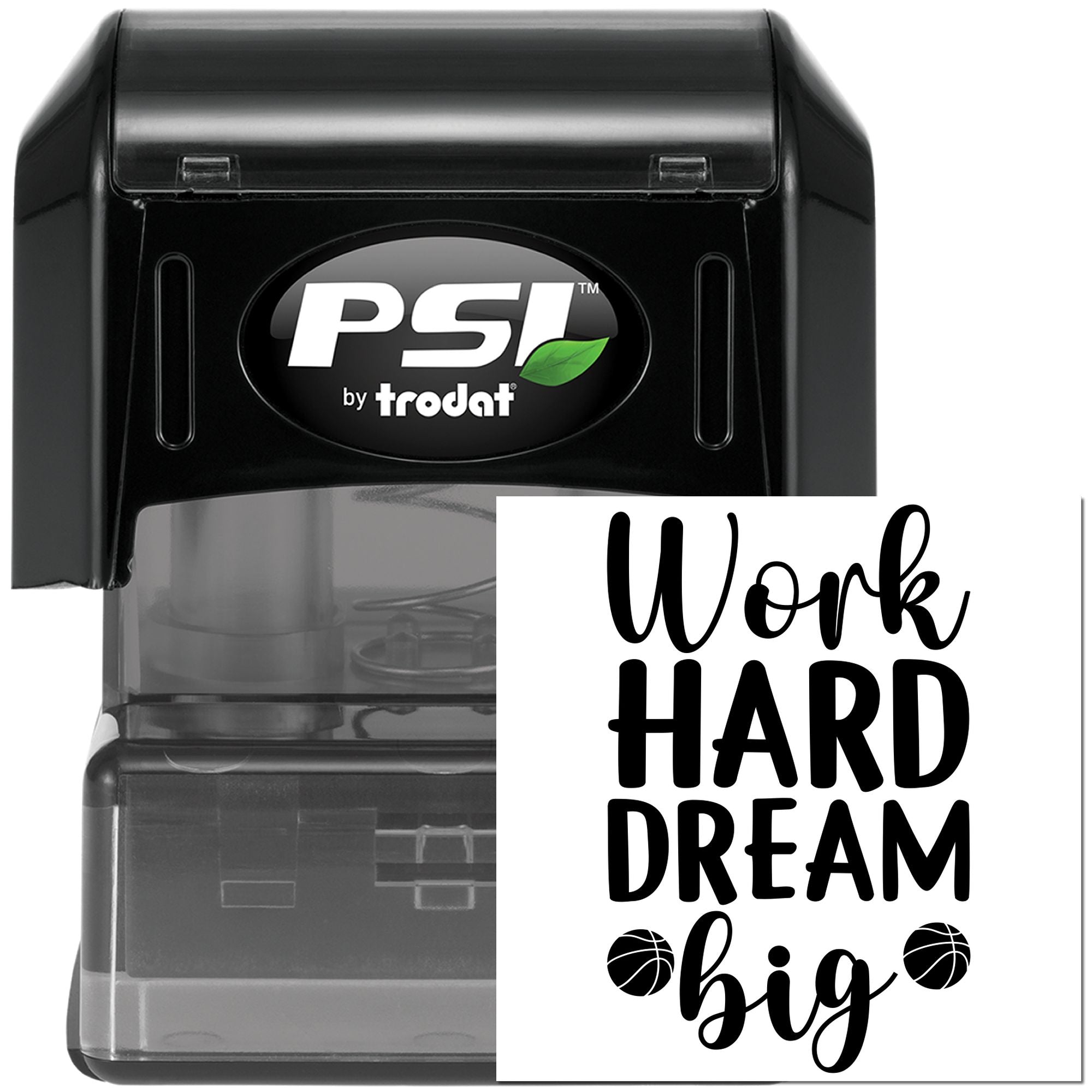 Pre-Inked 'Work Hard Dream' Stamp for Greeting Cards, Teachers and ...