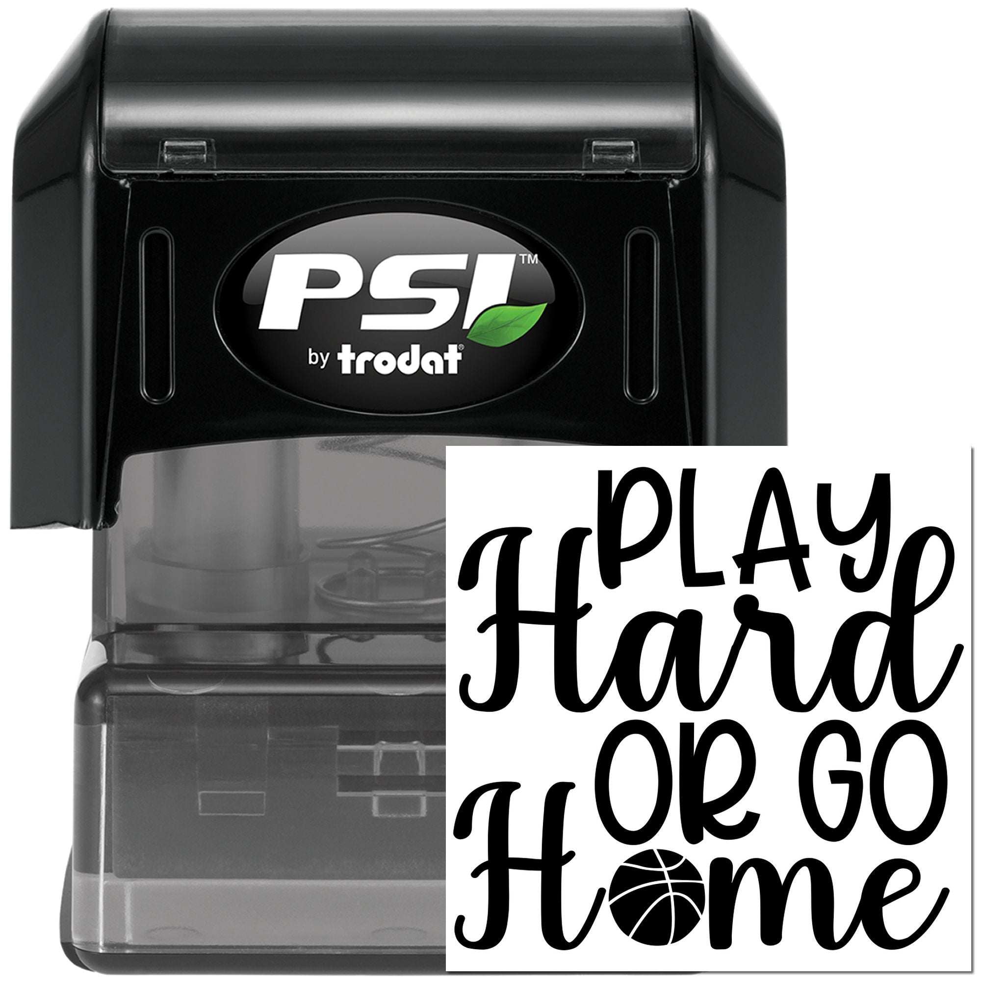 Pre-Inked Play Hard Home Paper Craft Stamp | Engineer Seal Stamps