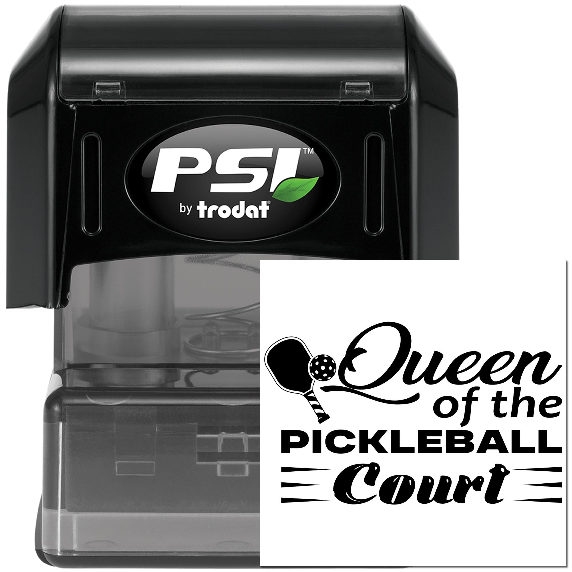 Pre-Inked Queen Of Pickleball Postcard Stamp | Engineer Seal Stamps