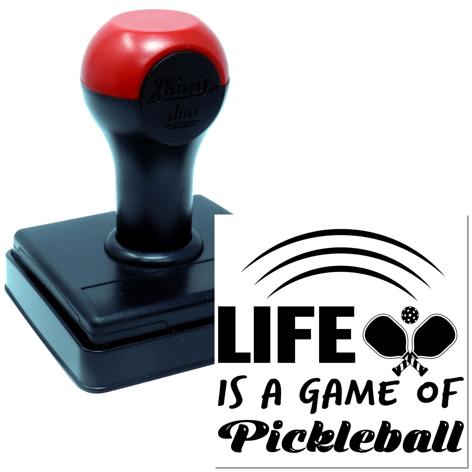 Duo Life Is A Pickleball Passion Hand Stamp | Engineer Seal Stamps