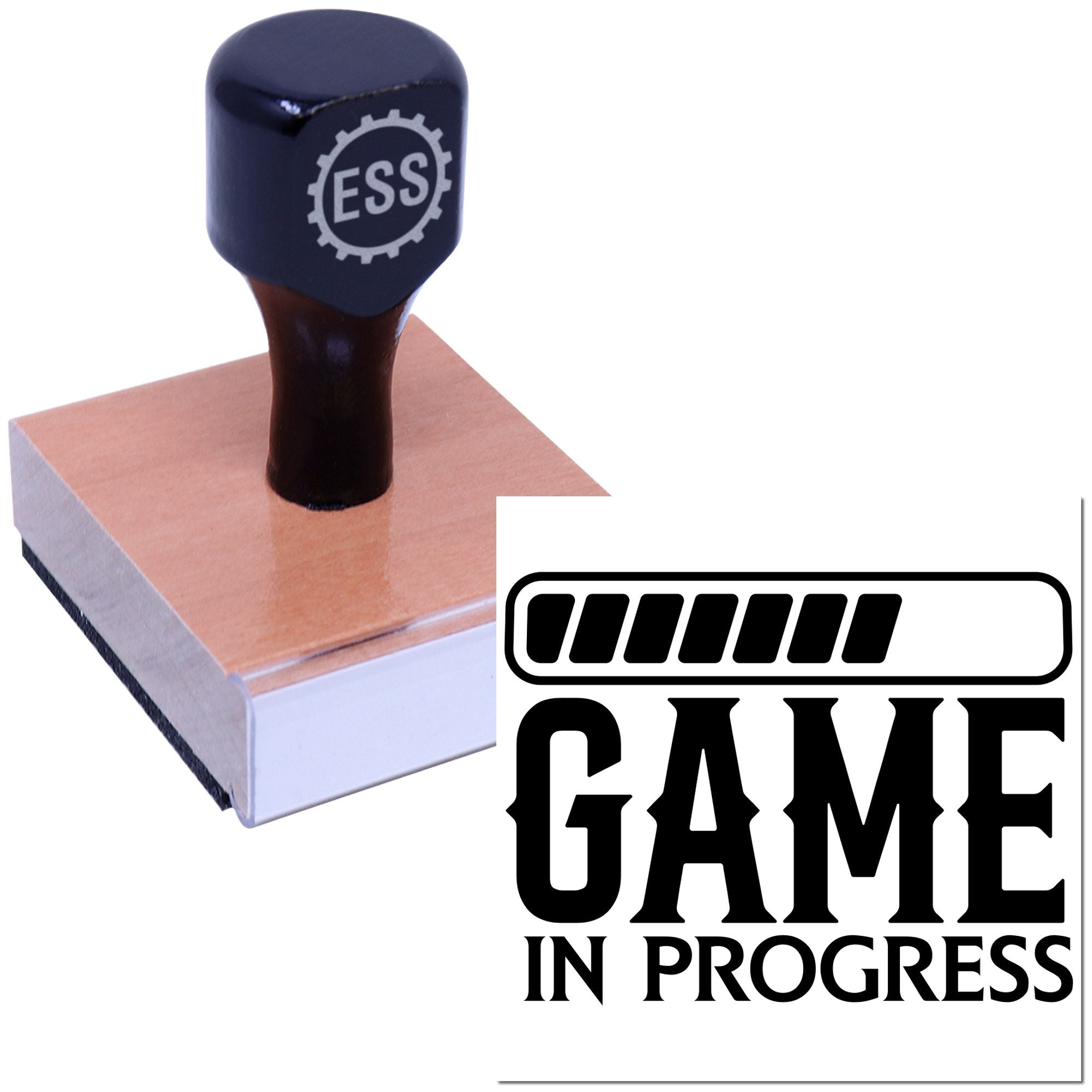 Loading Game Mode Greeting Card Rubber Stamp | Engineer Seal Stamps