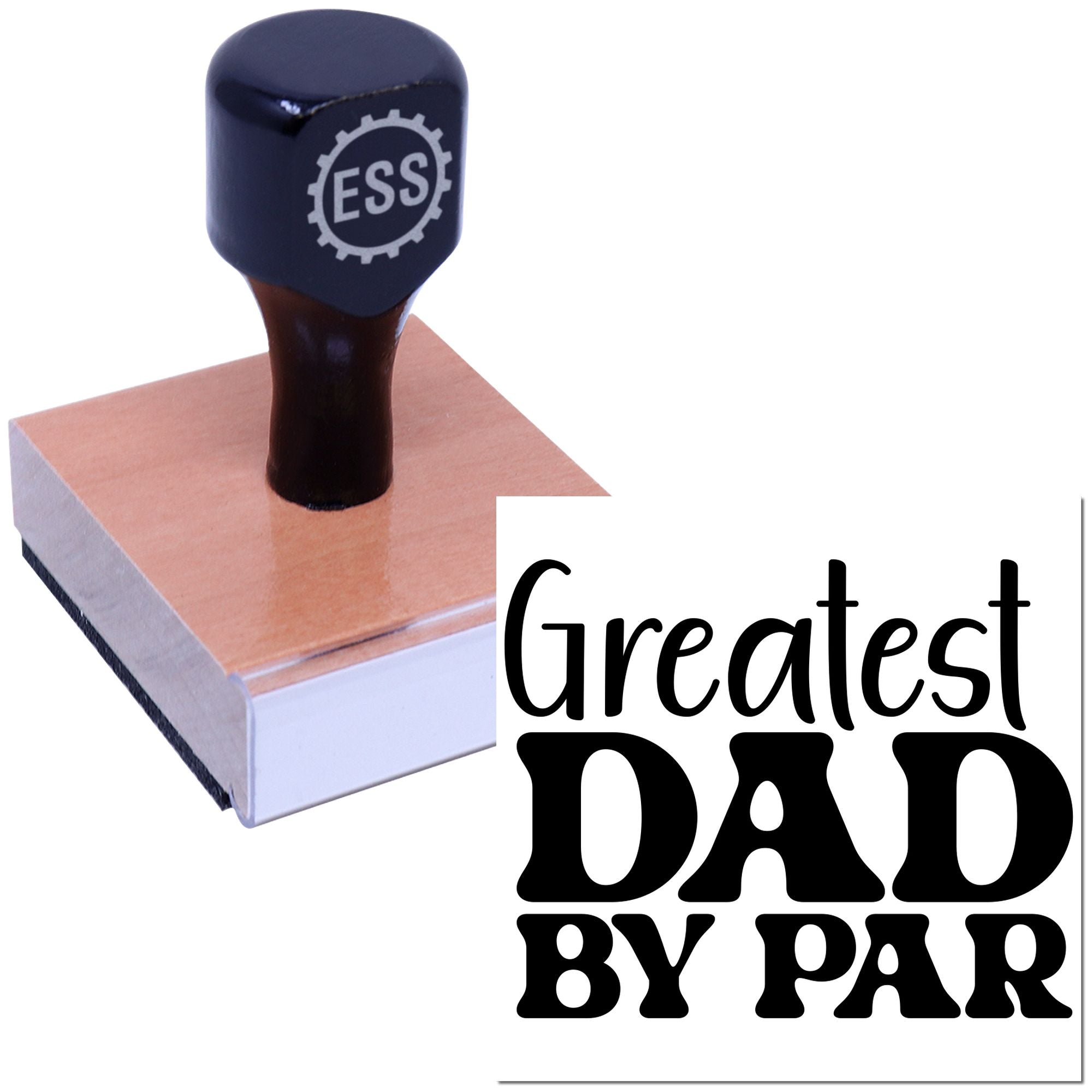 Golfing Dad Champion Scrapbooking Rubber Stamp | Engineer Seal Stamps