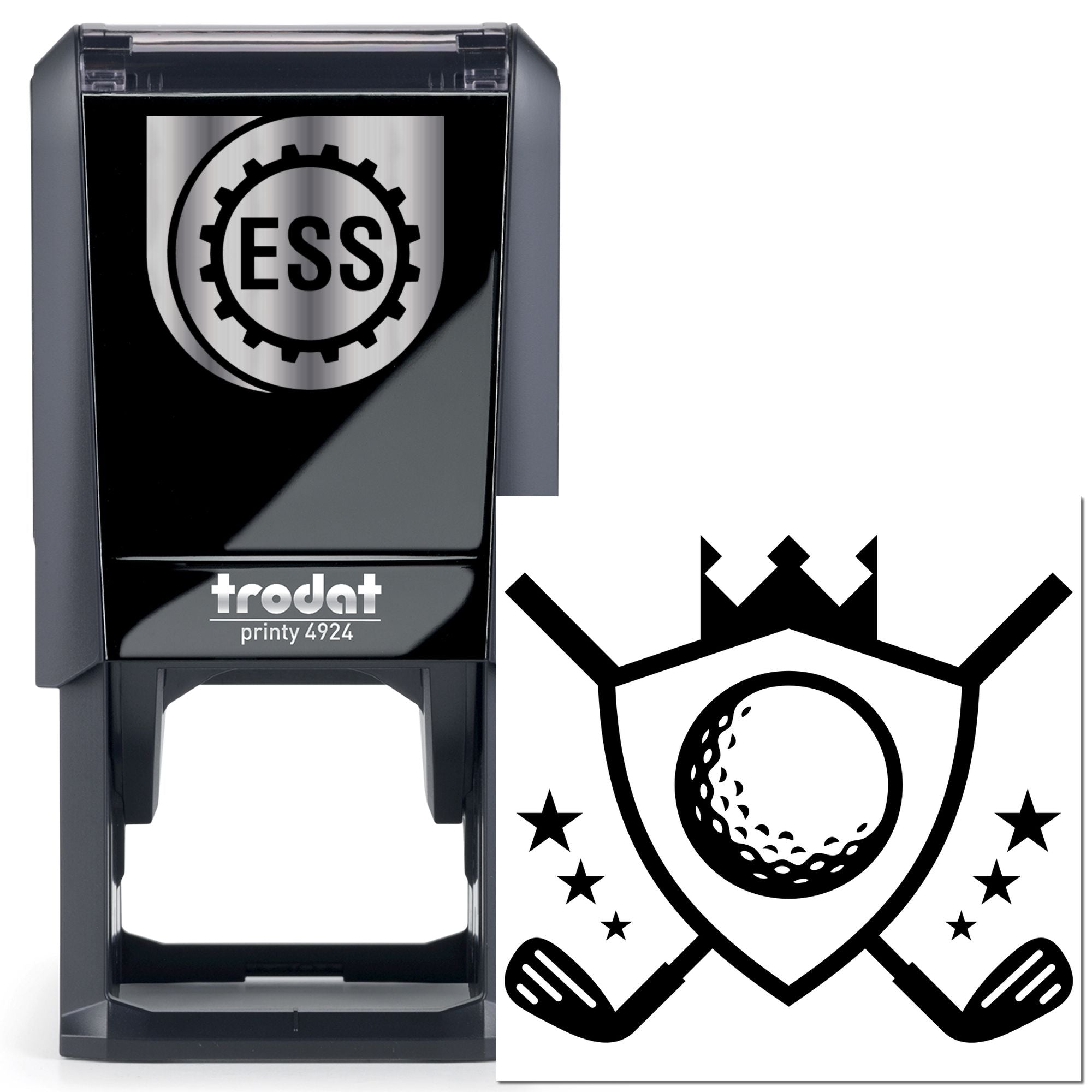 Self-Inking Golf Crest – Personalized Golf Stamp and Golf Crafting Stamp