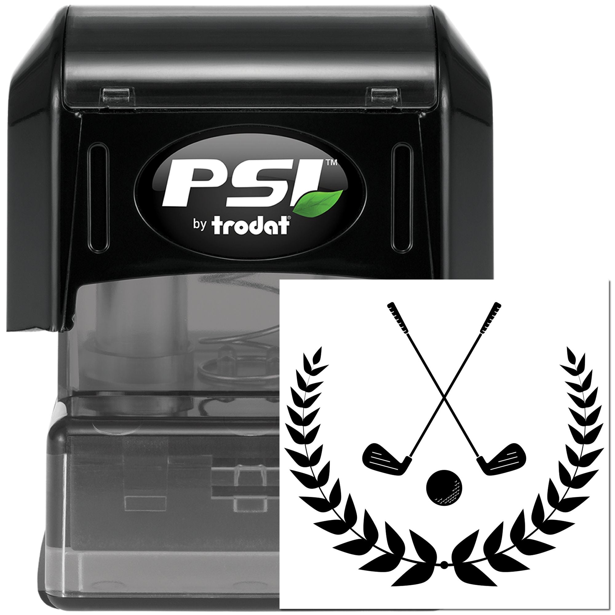 Pre-Inked Golf Stamp – Crossed Golf Clubs Stamp for Cards and Tournaments