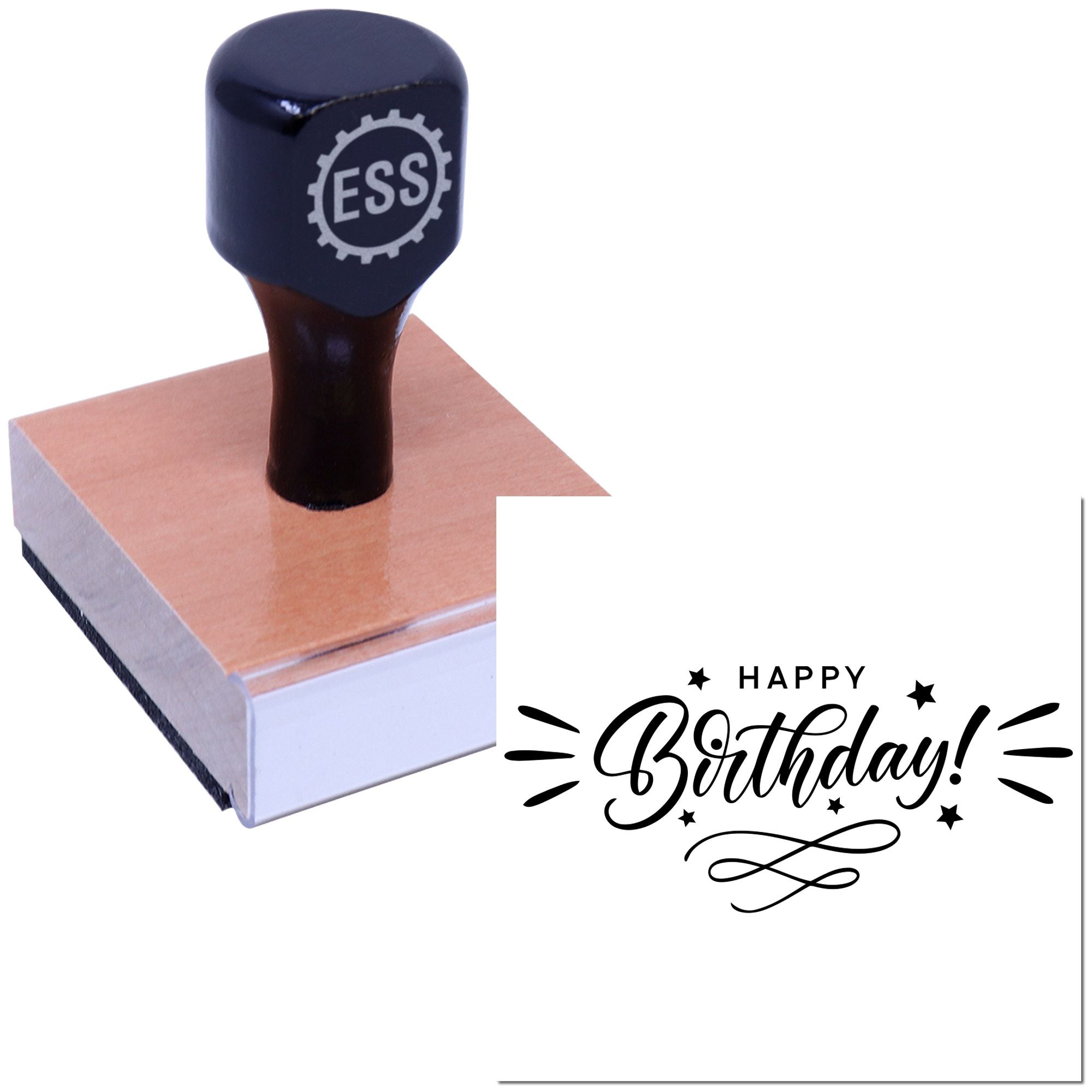 Birthday Sparkle Burst Craft Rubber Stamp | Engineer Seal Stamps