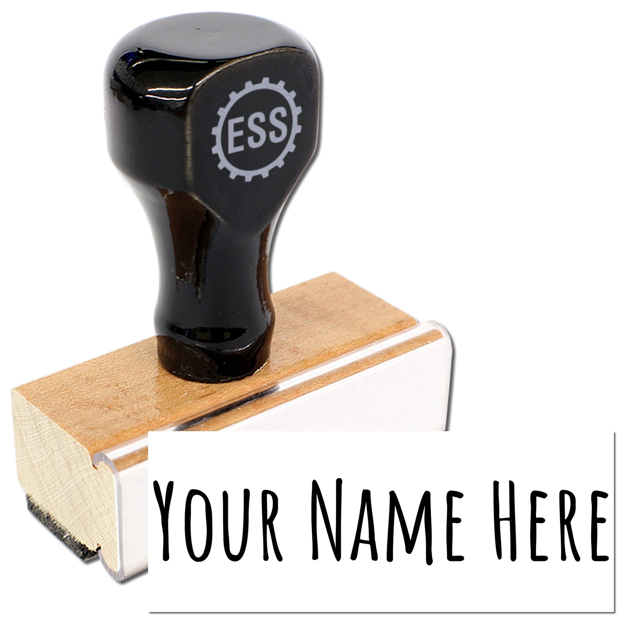 Handmade Wood Handle Signature Stamper for Plumbers - Customizable ...