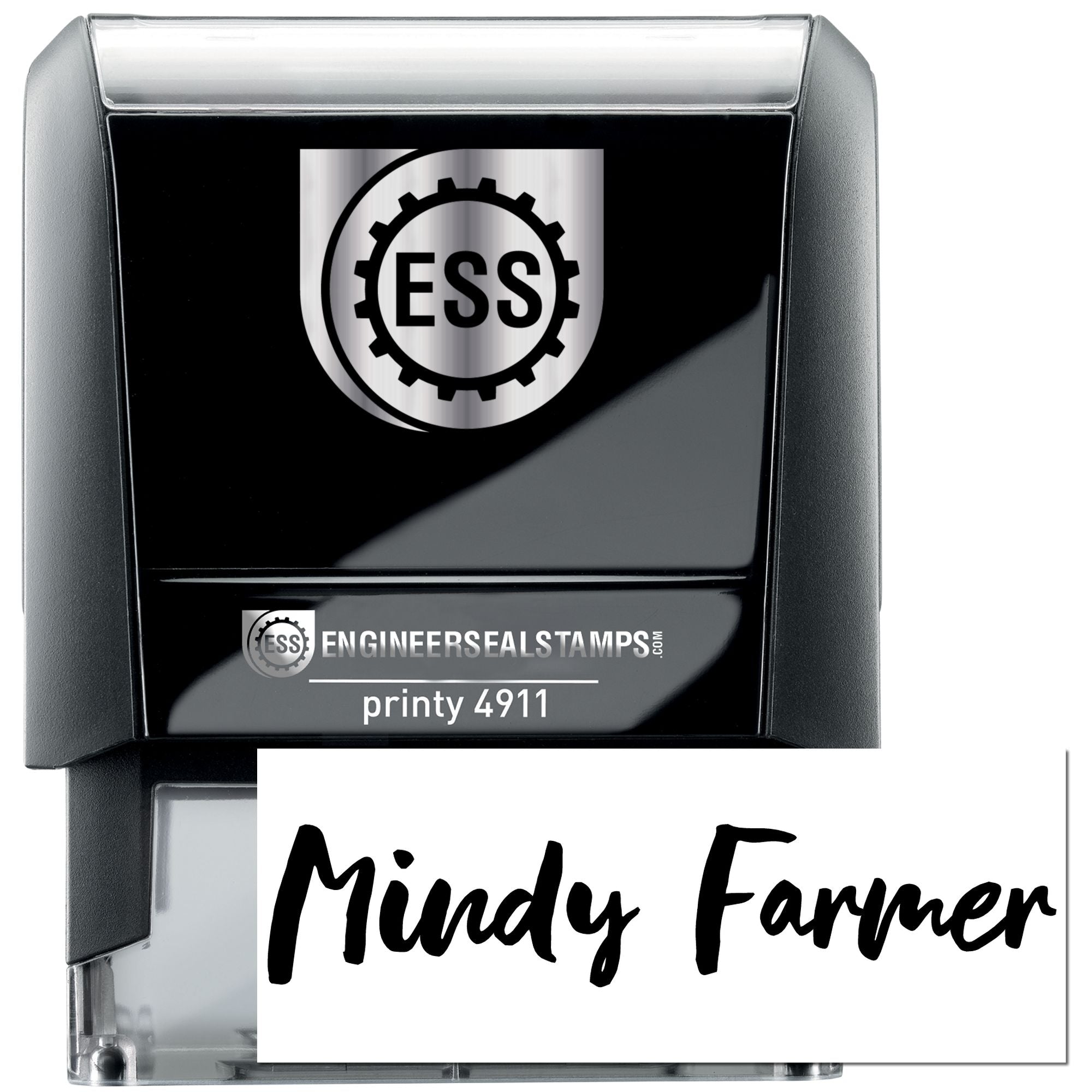 Customizable Self-Inking Pink Script Stamp for Event Planners ...