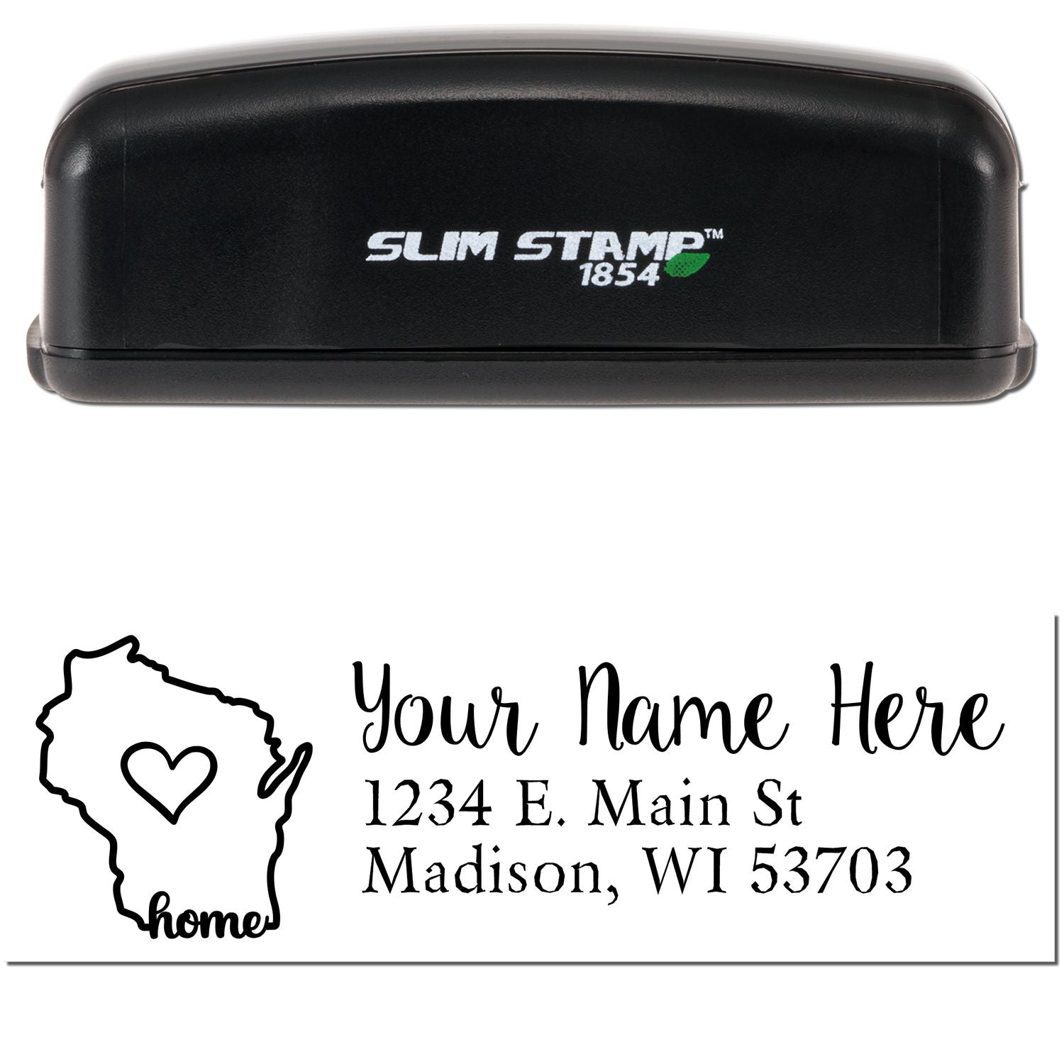 Customizable Wisconsin State Love Address Stamp | Handmade Pre-Inked ...