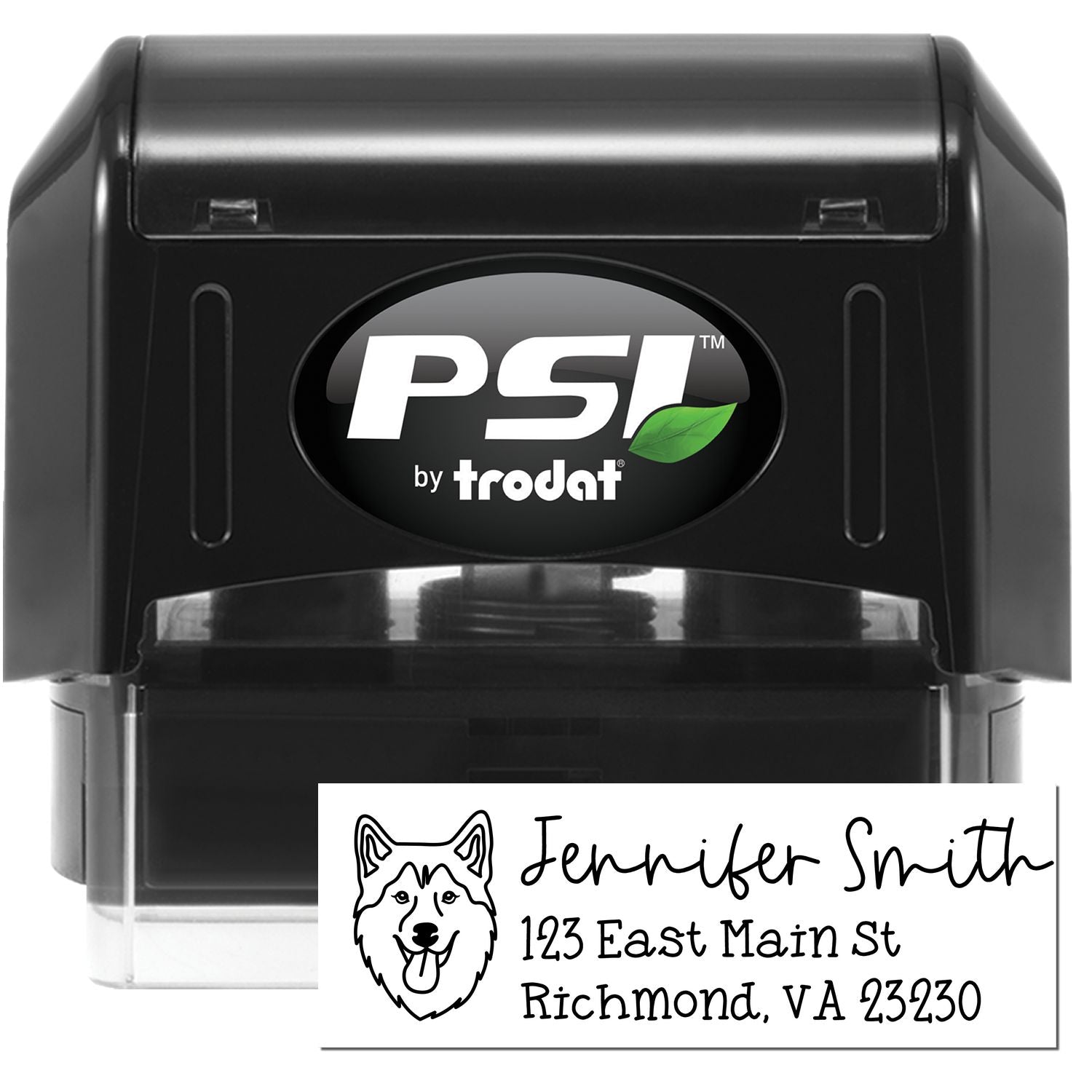 Husky Dog Address Stamp Pre-Inked | Engineer Seal Stamps