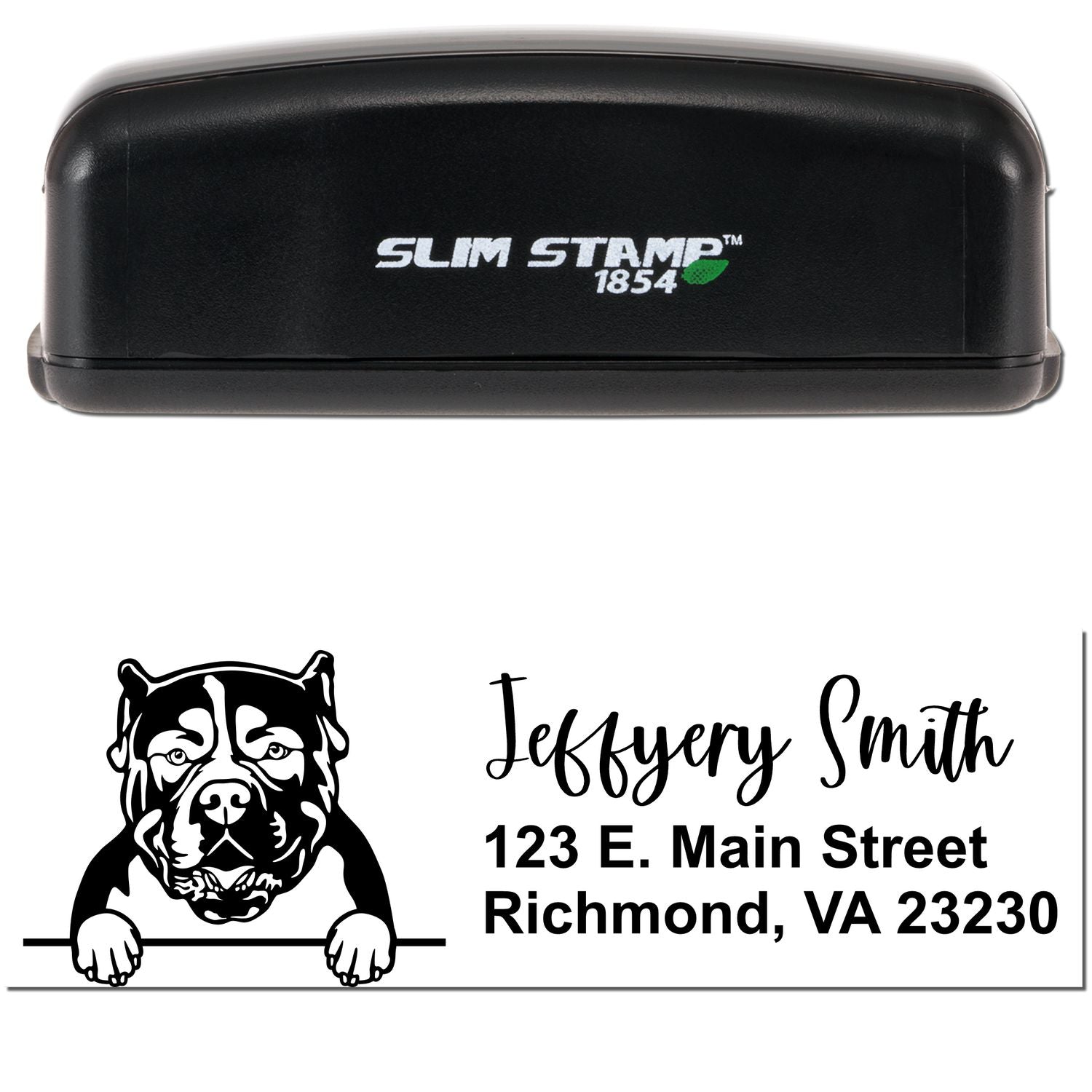 Slim American Bulldog Pre-Inked Customized Stamp | Engineer Seal Stamps