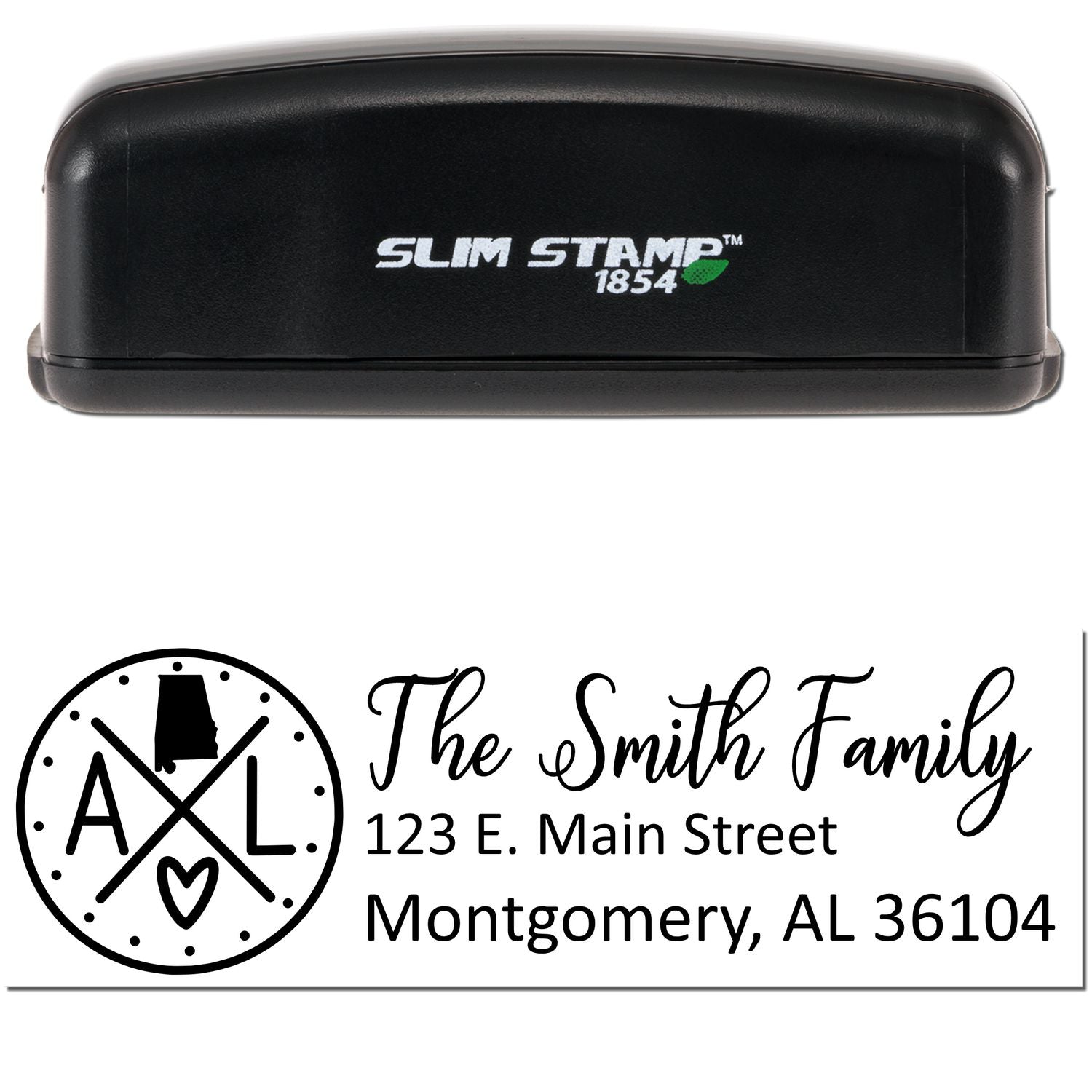 Slim Alabama Customized Pre-Inked Address Stamp | Engineer Seal Stamps
