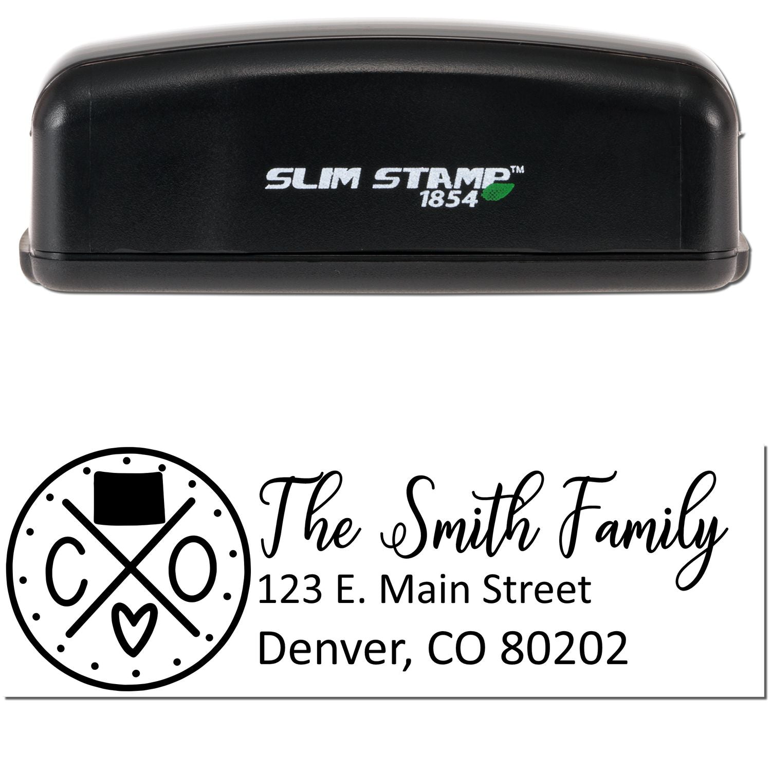 Customizable Slim Colorado Pre-Inked Address Stamp - High-Quality, Fast ...