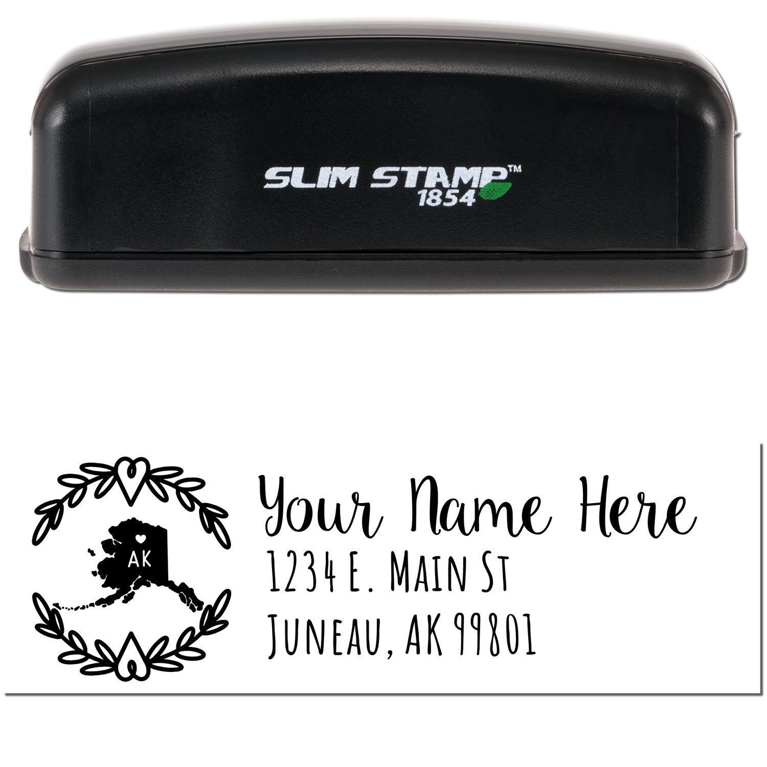 Slim Alaska Custom Address Return Stamp | Personalized Pre-Inked ...