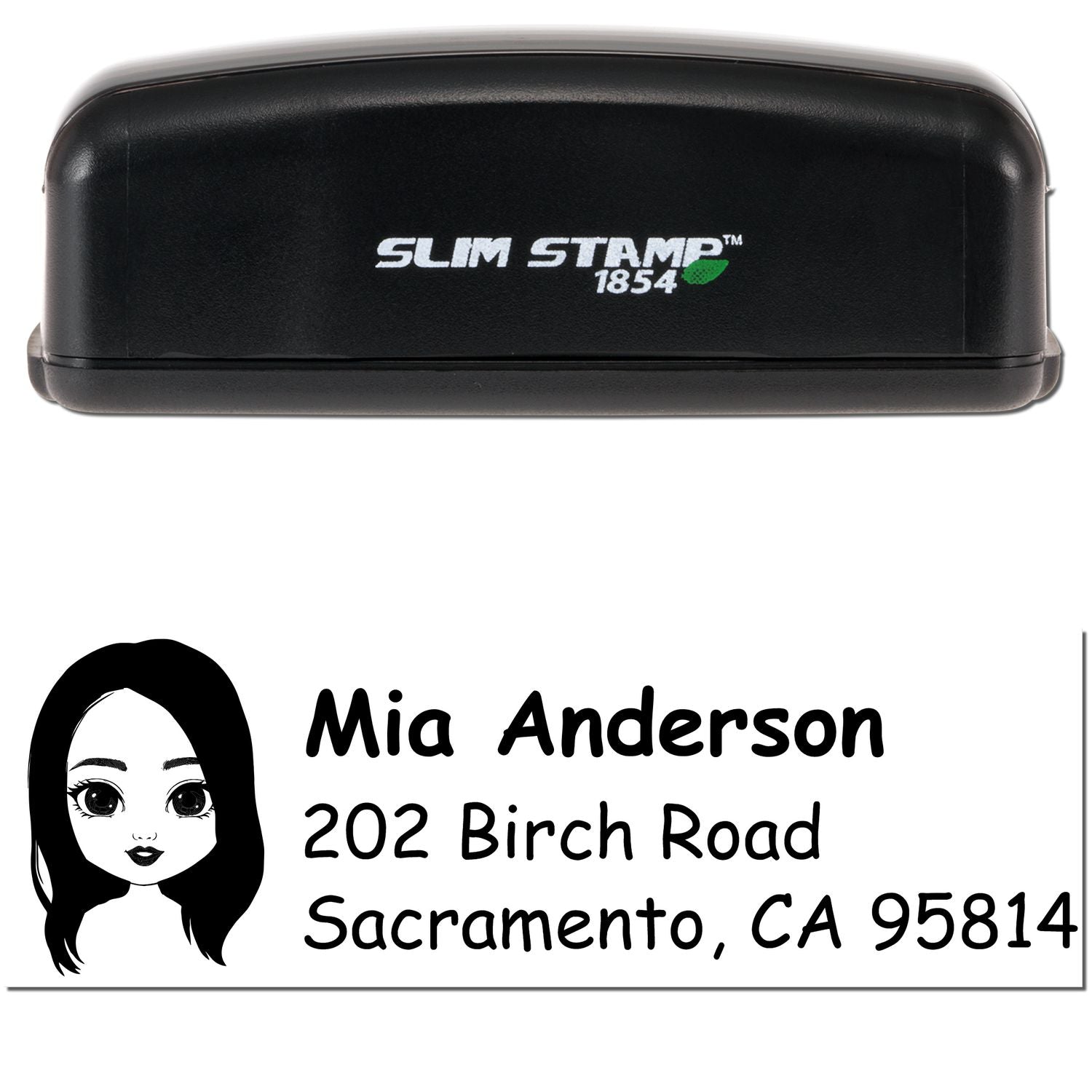 Customize Address Stamp - Ms Mia Bitmoji Pre-Inked Customized Address ...