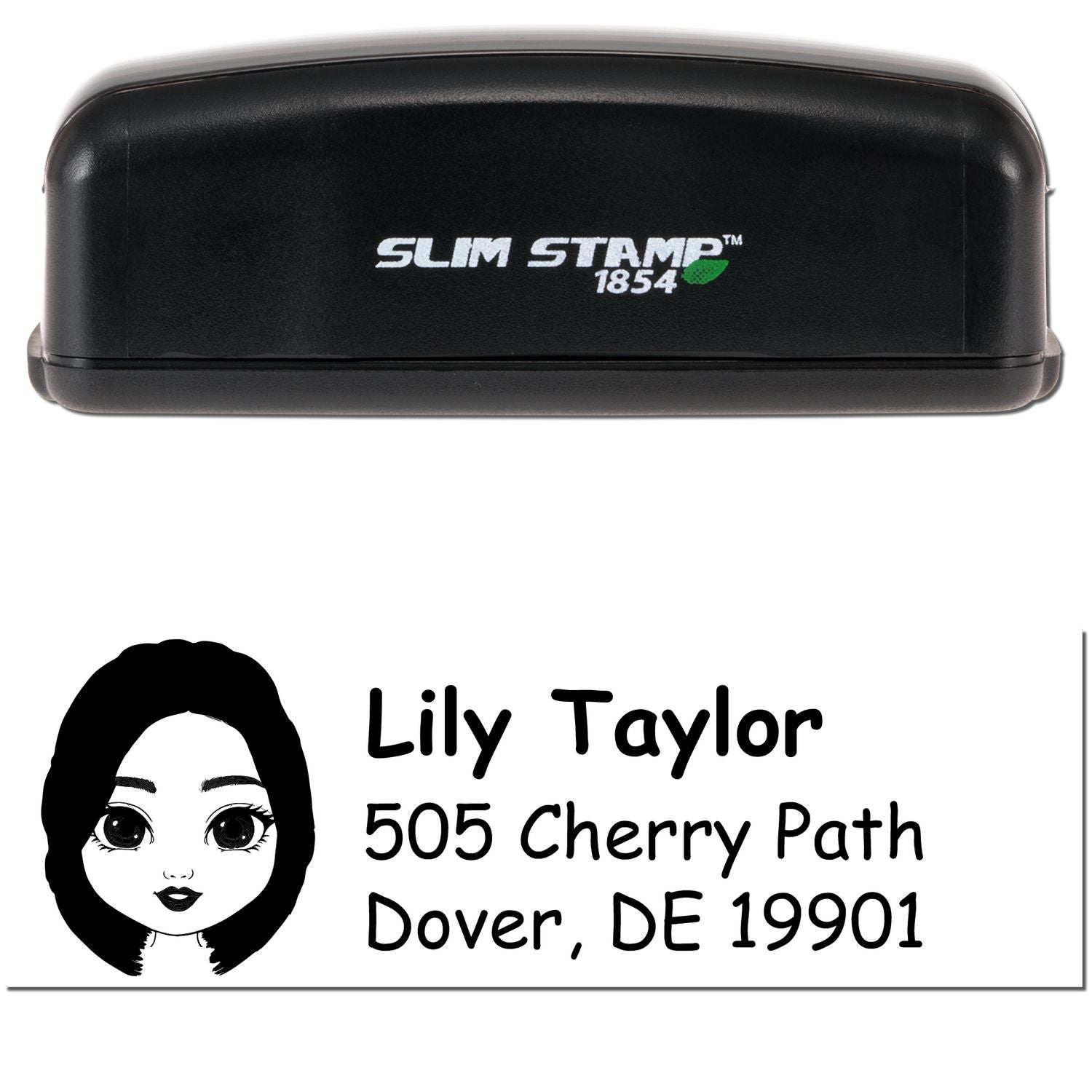 Customize Return Address Stamp - Ms Lily Bitmoji Pre-Inked Personalized ...