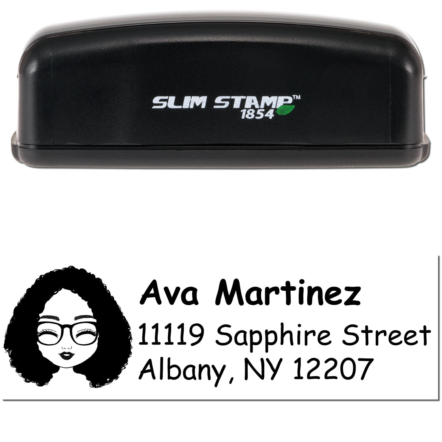 Ms Ava Bitmoji Customized Address Stamp Pre-Inked | Engineer Seal Stamps