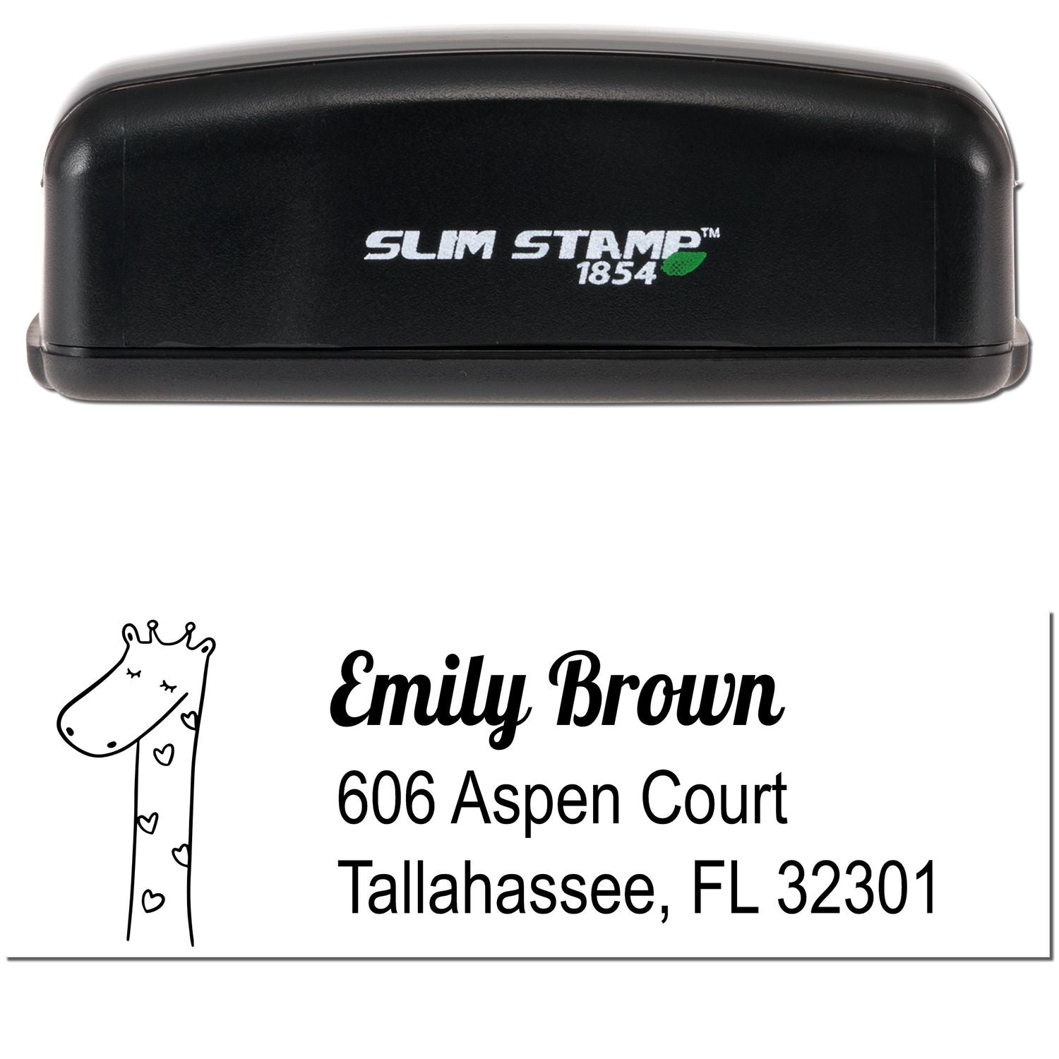Customizable Slim Giraffe Address Stamp | Handmade Mailing Stamp for ...