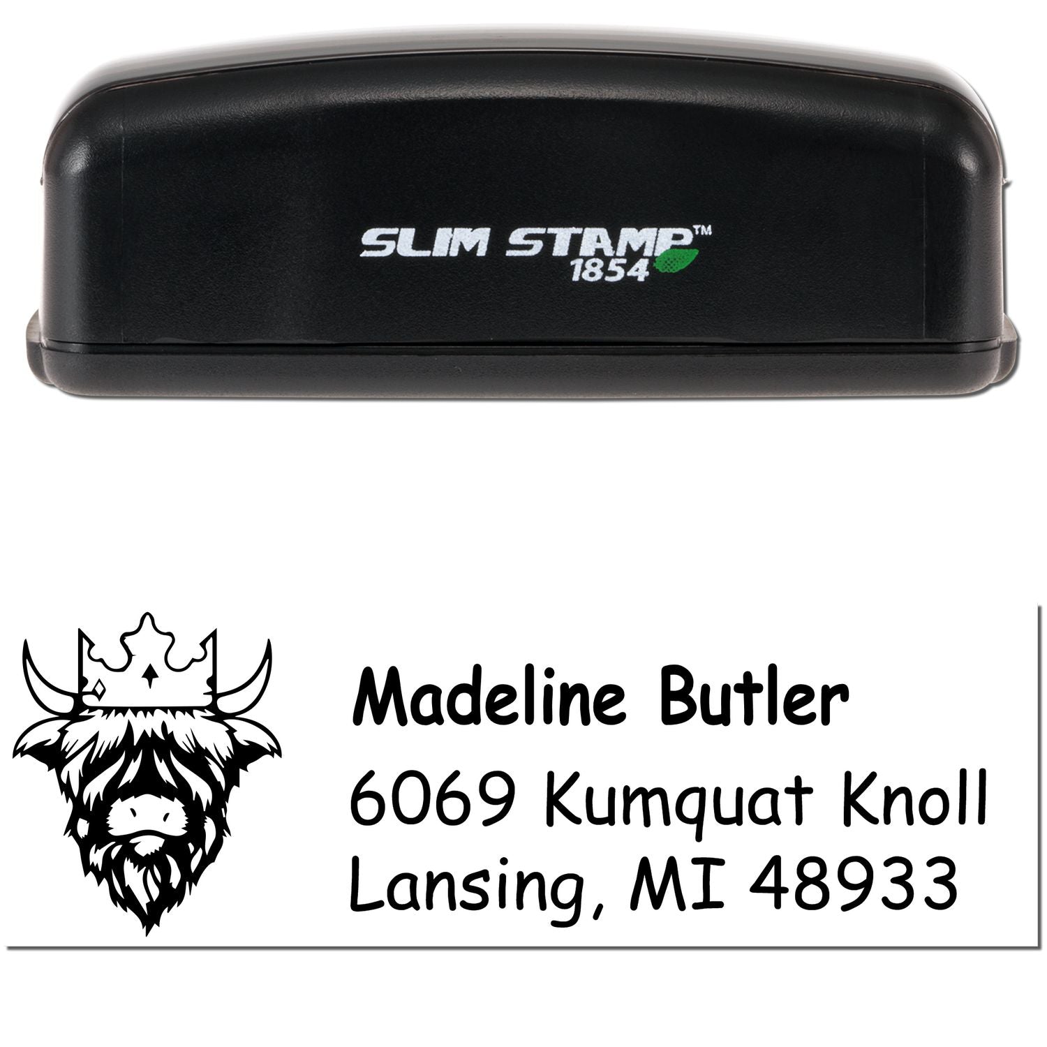 Custom Loyal Cow Address Stamp - Handmade Pre-Inked Address Label for ...