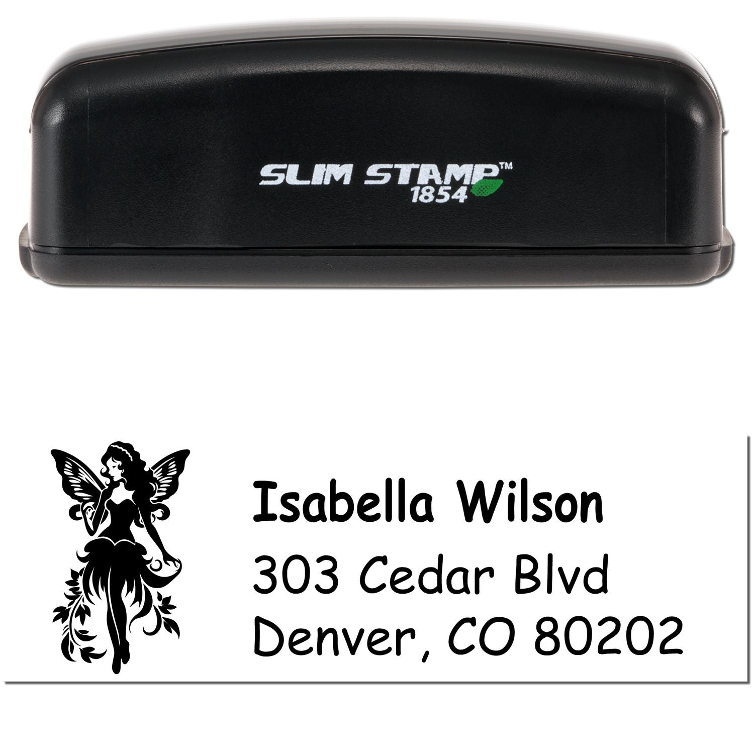 Customizable Handmade Address Return Rubber Stamp - Slim Serene Dewdrop ...