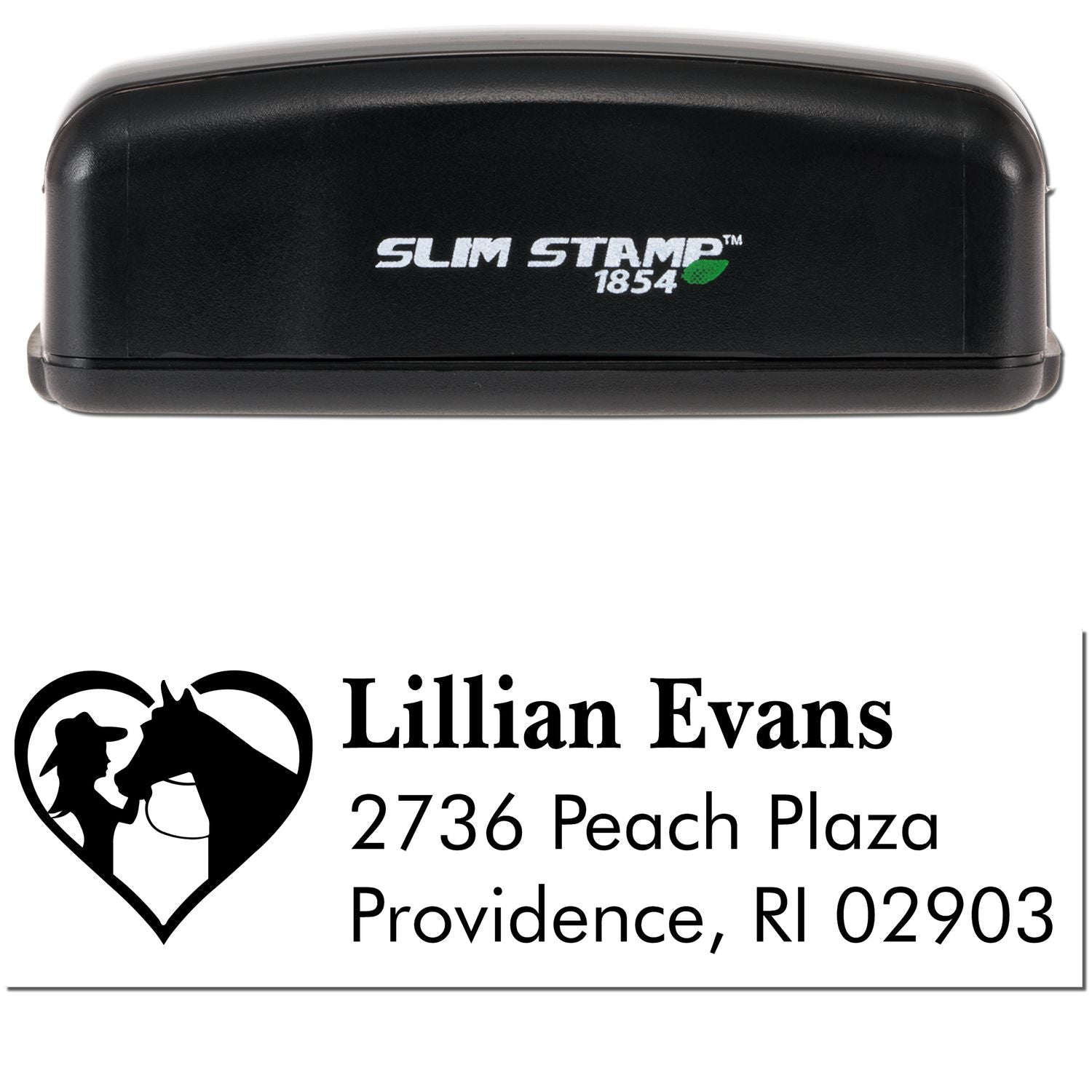 Customizable Equestrian Embrace Horse Address Stamp | Slim Pre-Inked ...