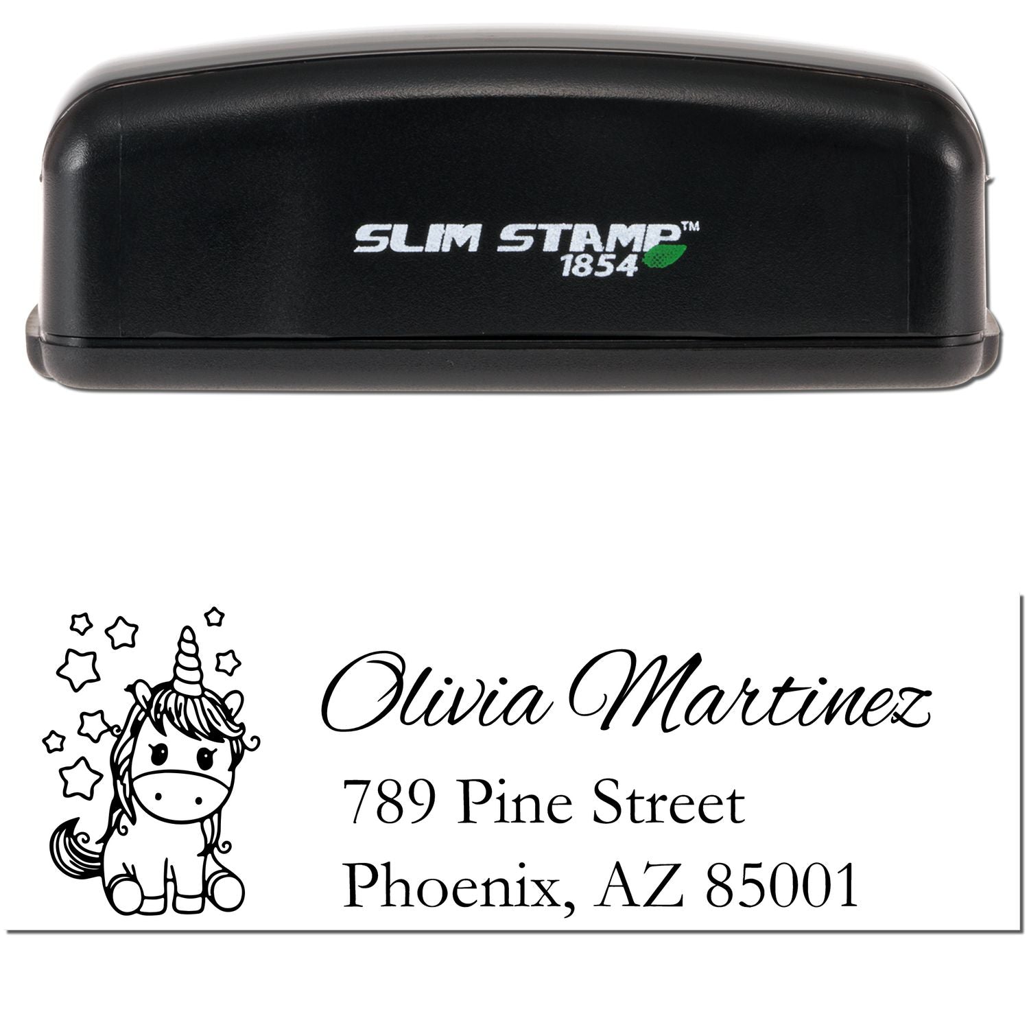 Customizable Glitterhoof Unicorn Address Stamp | Handmade Mail Stamp ...