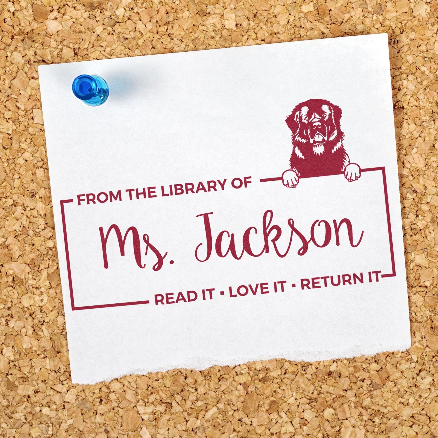 Personalized Dog Book Ownership Stamp | Self-Inking Customized Pet ...