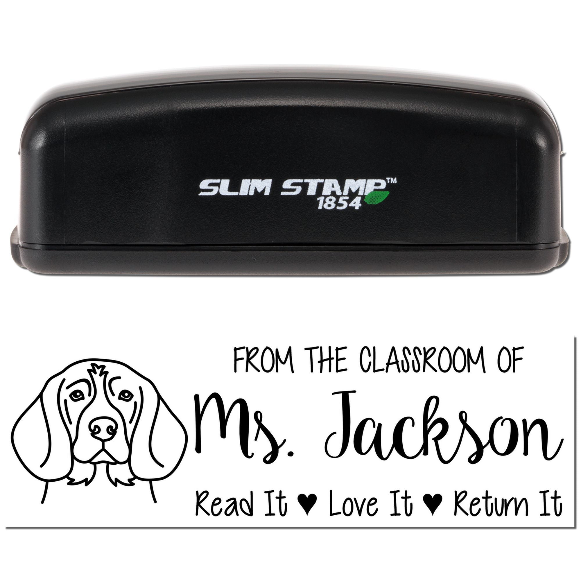 Personalized Beagle Stamp | Custom Read It Love It Return It Stamp for ...