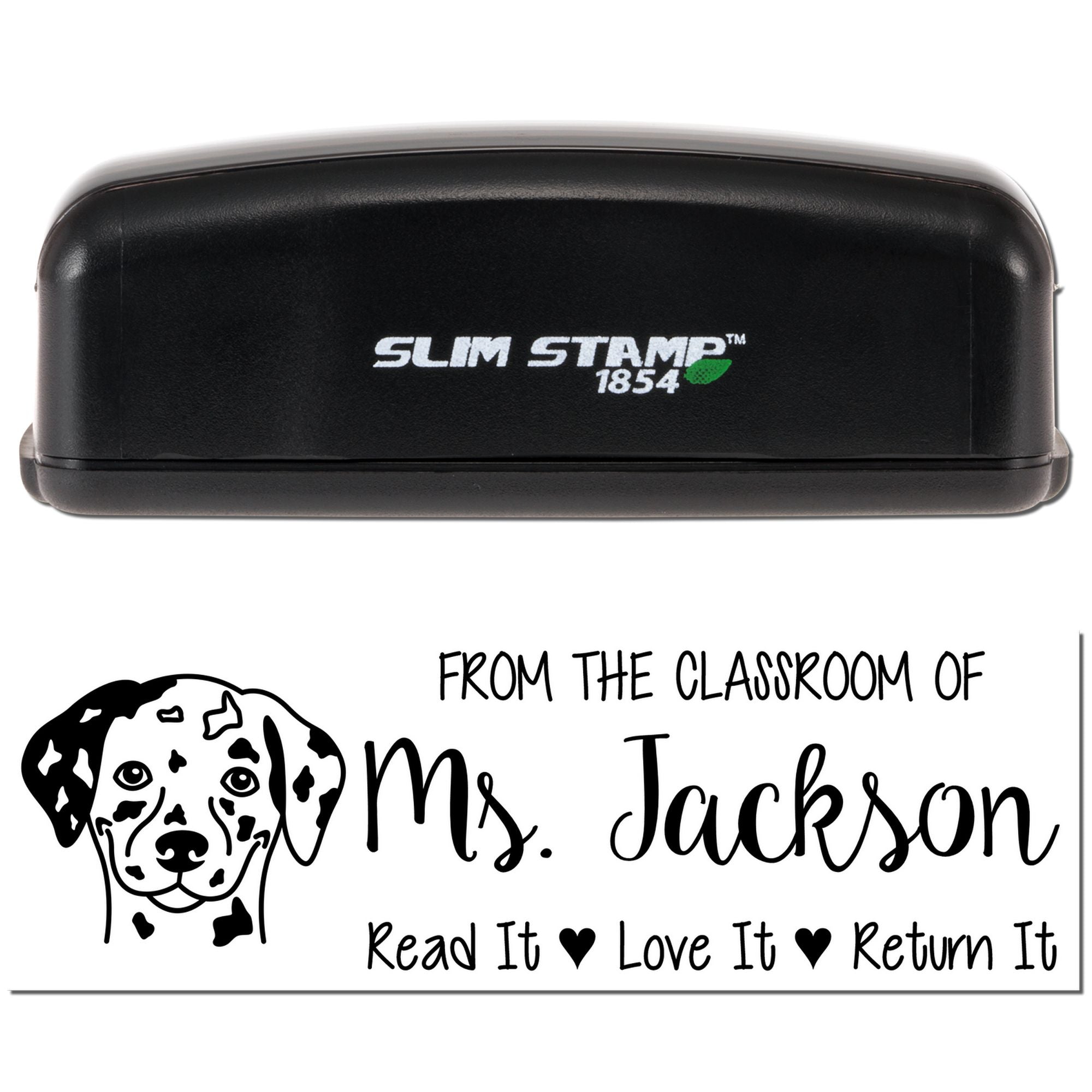 Custom Made Classroom Ownership Stamp | Adorable Dalmatian Stamp Design ...