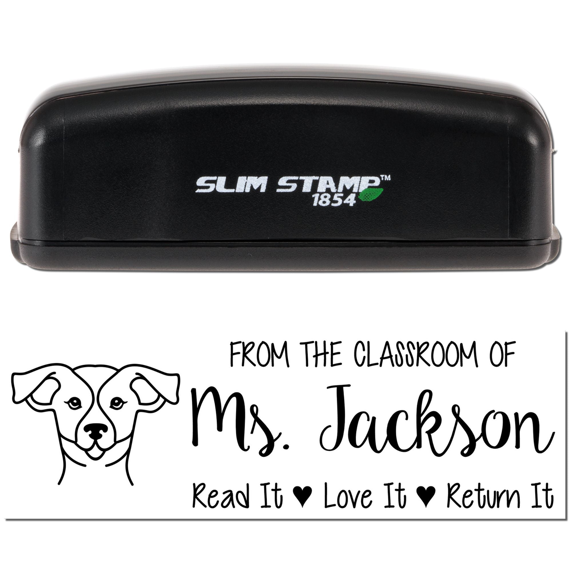 Personalized Book Belongs To Stamp | Pre-Inked Russell Stamp for Kids ...