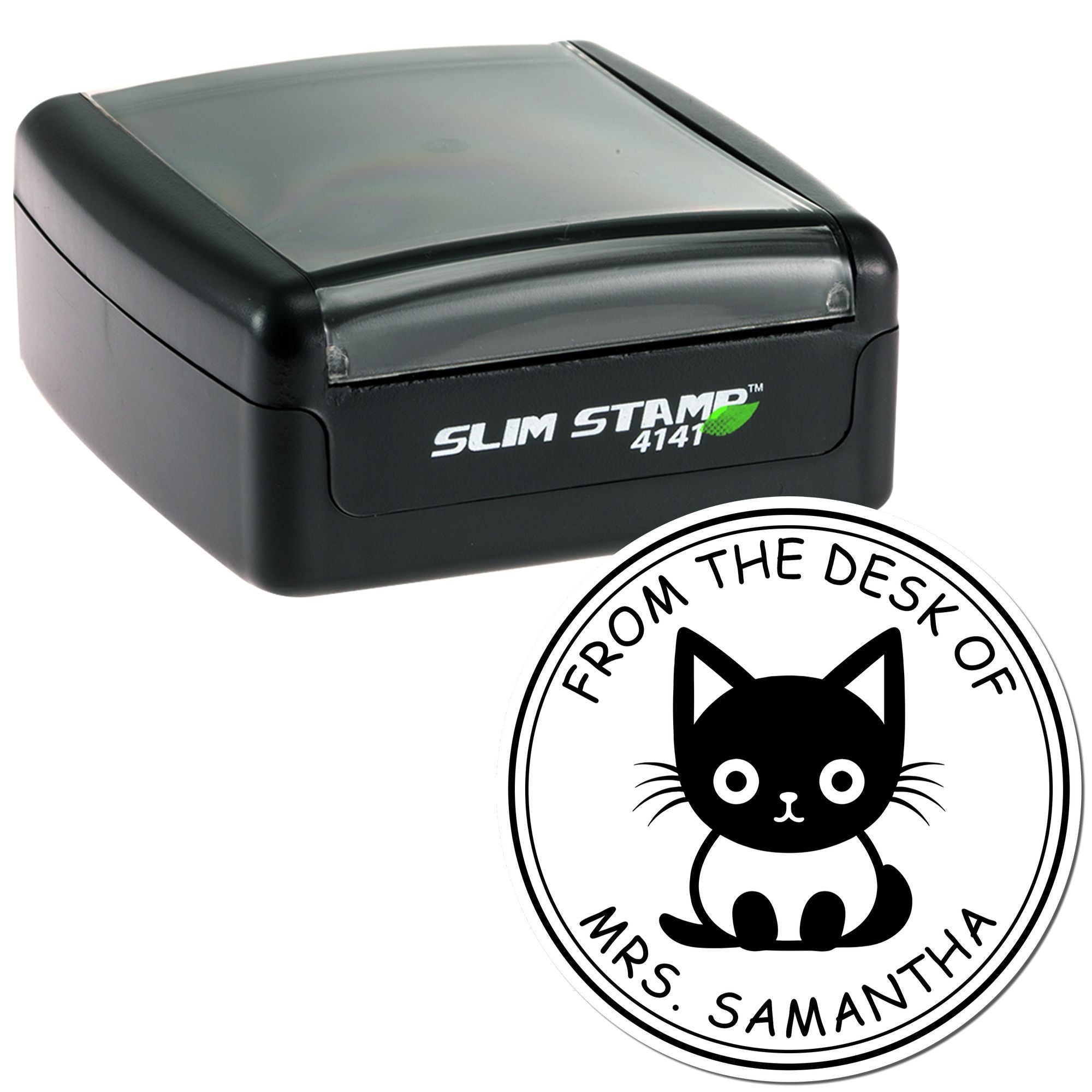 Custom Made Bibliophile Cat Library Stamp | Personalized Book Ownership ...