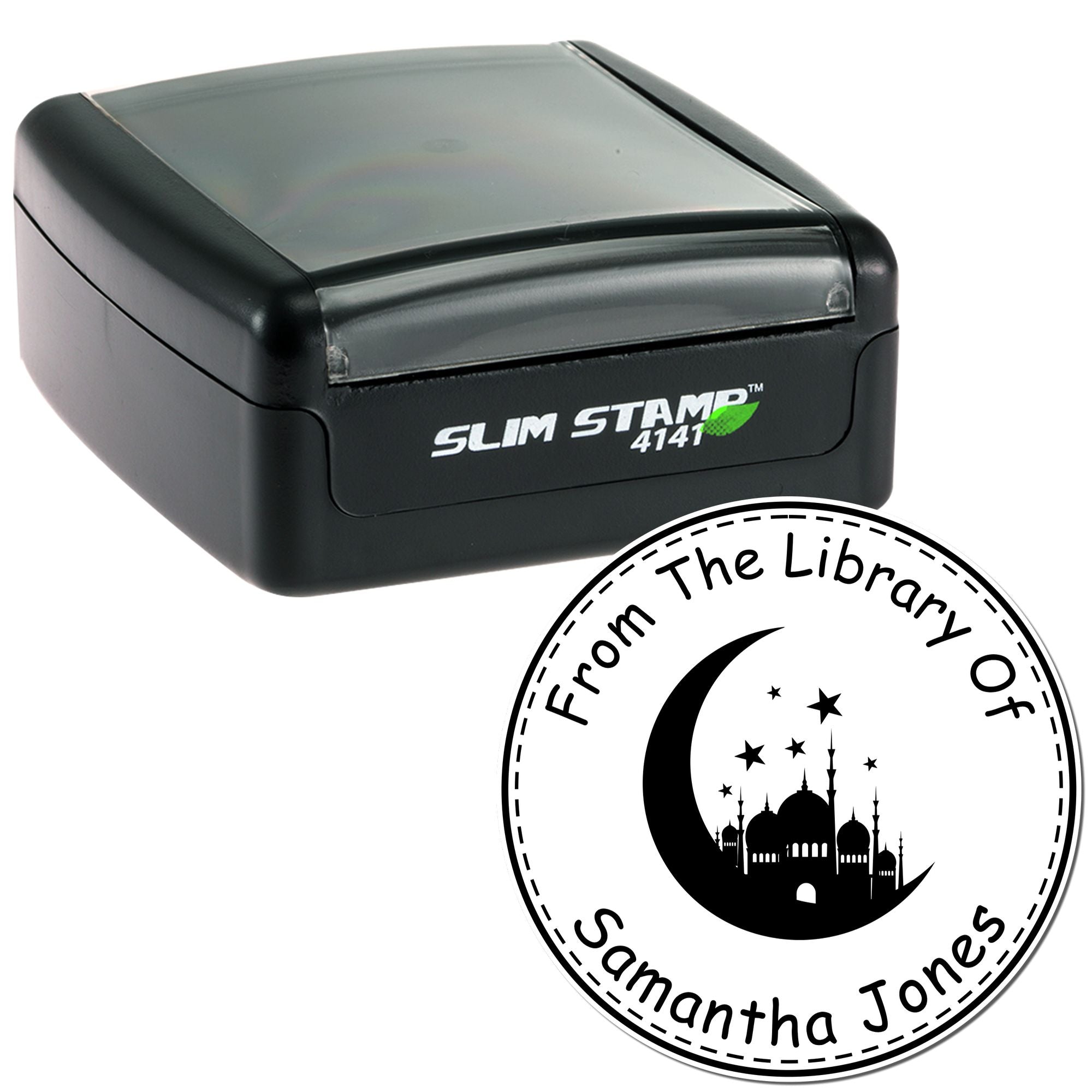 Personalized Sacred Crescent Address Stamper | Custom Made Pre-Inked ...