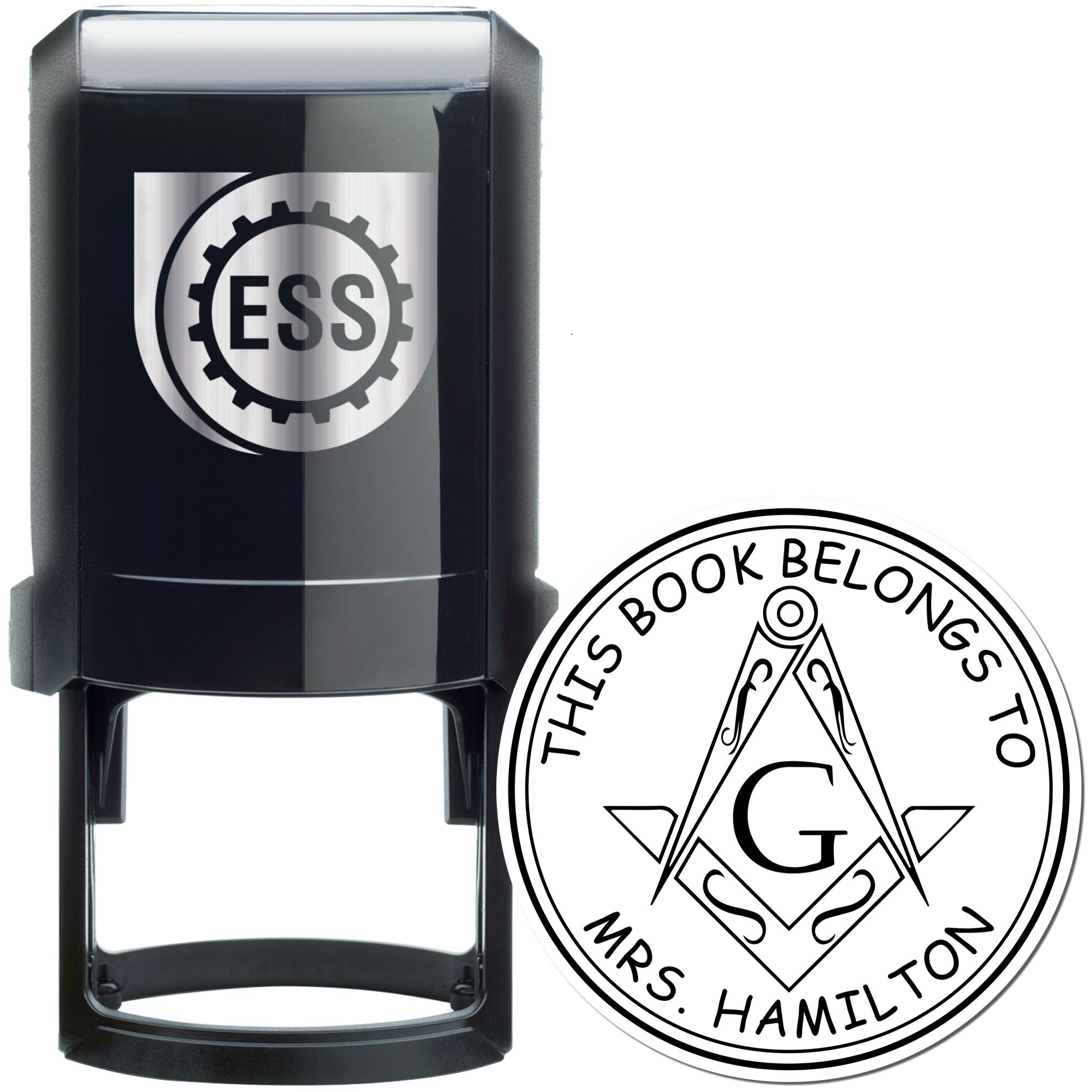 Timeless Masons Self-Inking Library Name Stamp | Personalized Belongs ...