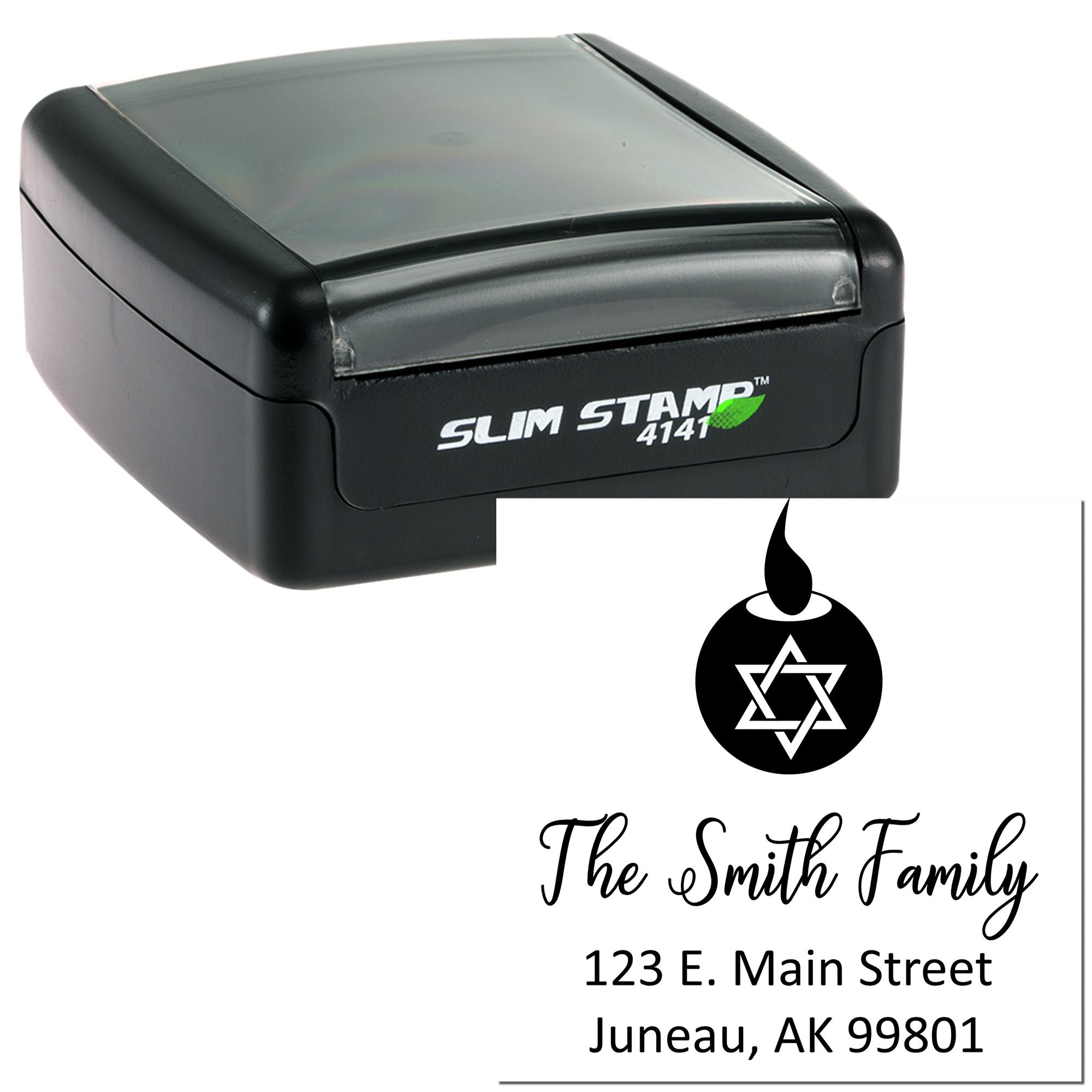 Elegant Hebrew Custom Address Envelope Stamp | Personalized Home ...