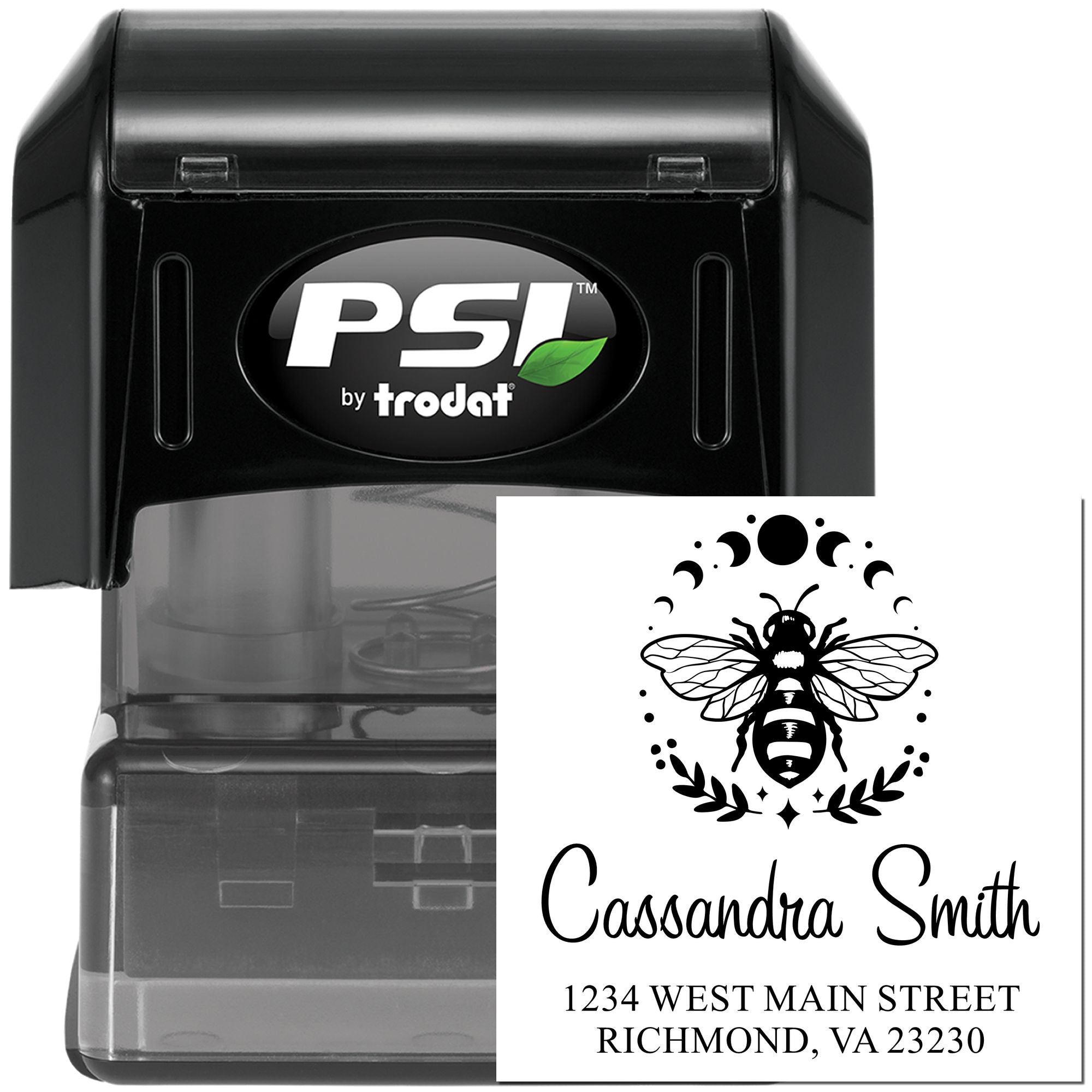 Personalized Celestial Bee Return Address Stamp | Custom Self-Inking ...